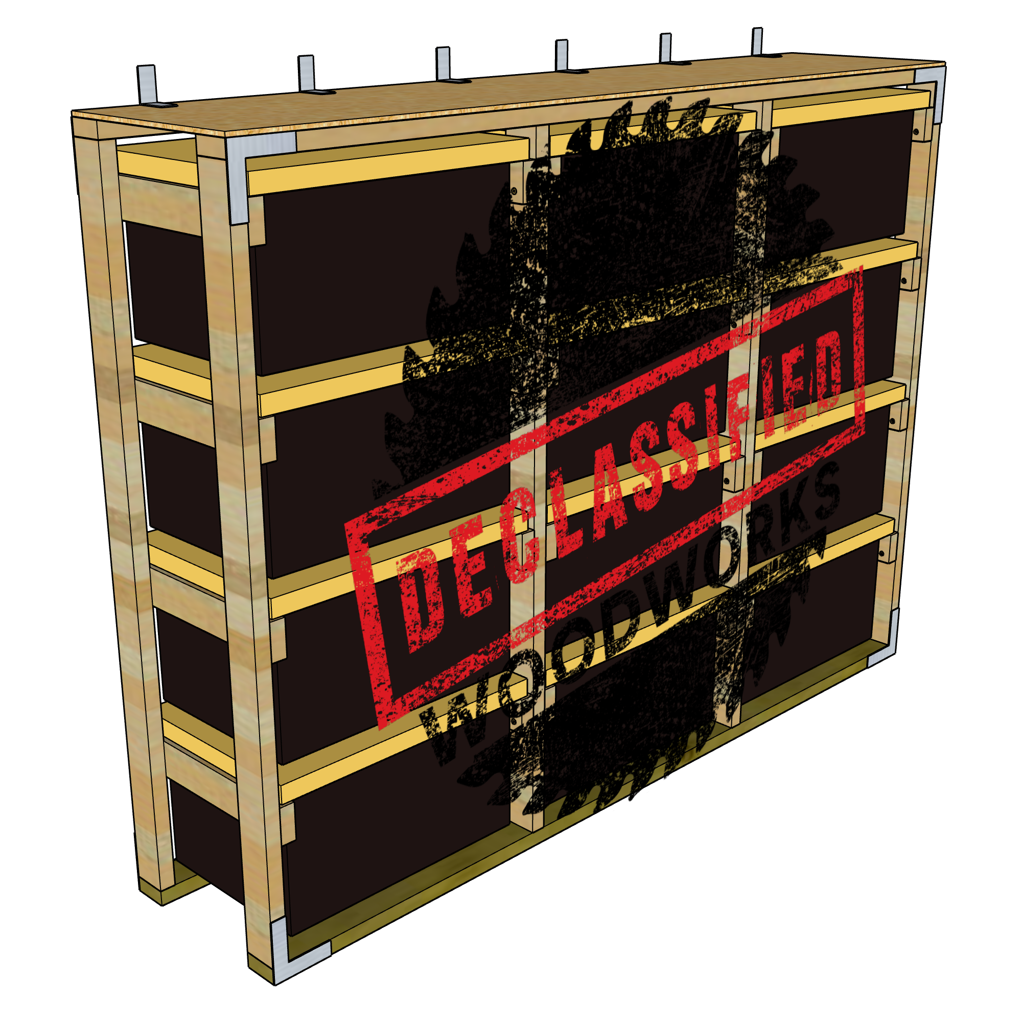 SIDEWAYS CONFIGURATION DIY Tote Rack Plans for the HDX 27-gallon bins ...