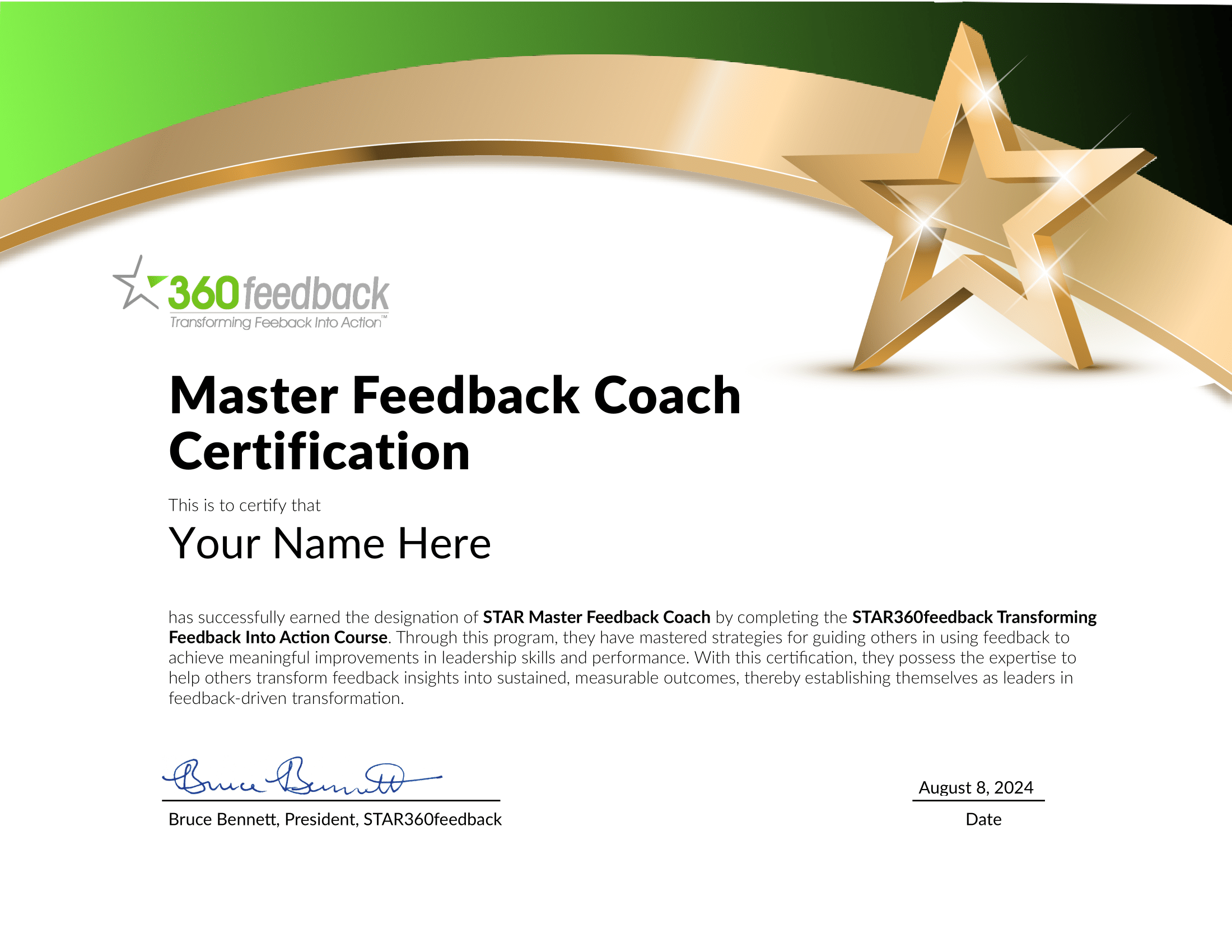 STAR Master Feedback Coach Certification