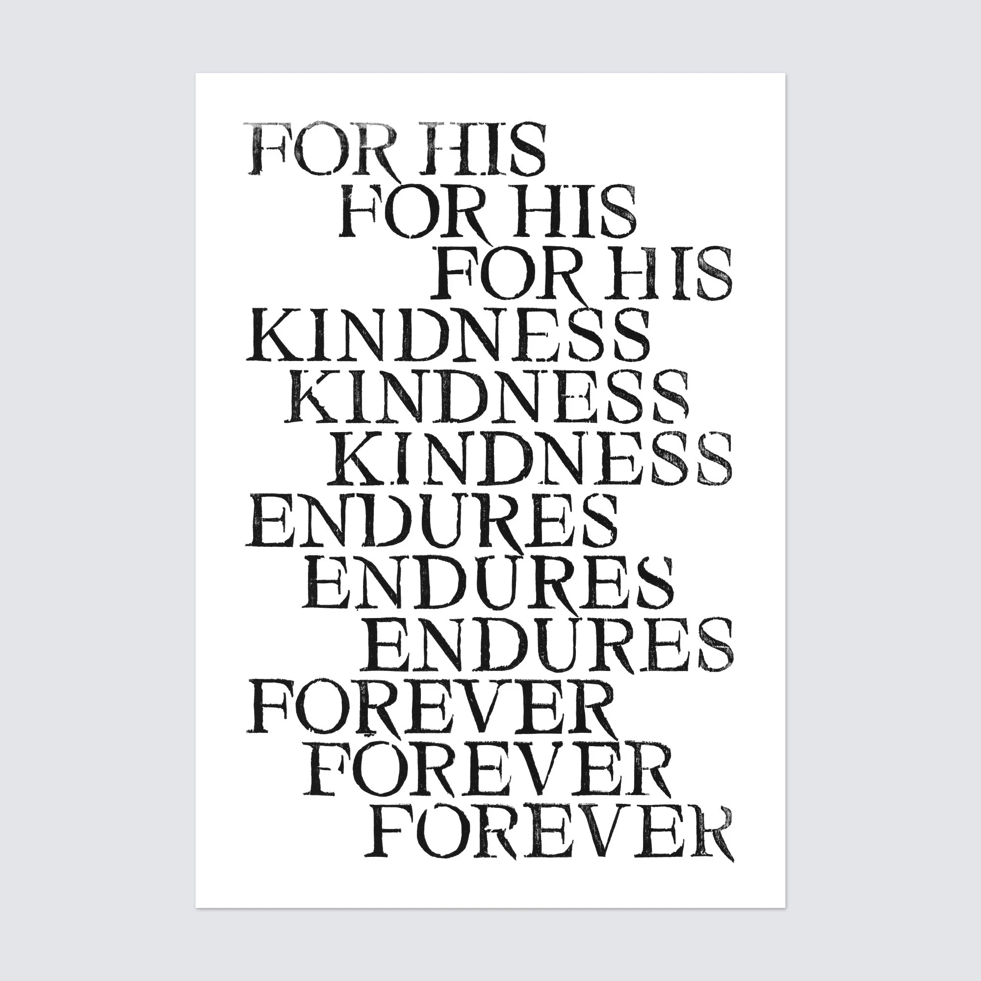 FOREFORM — Bible Inspired Typographic Art Prints