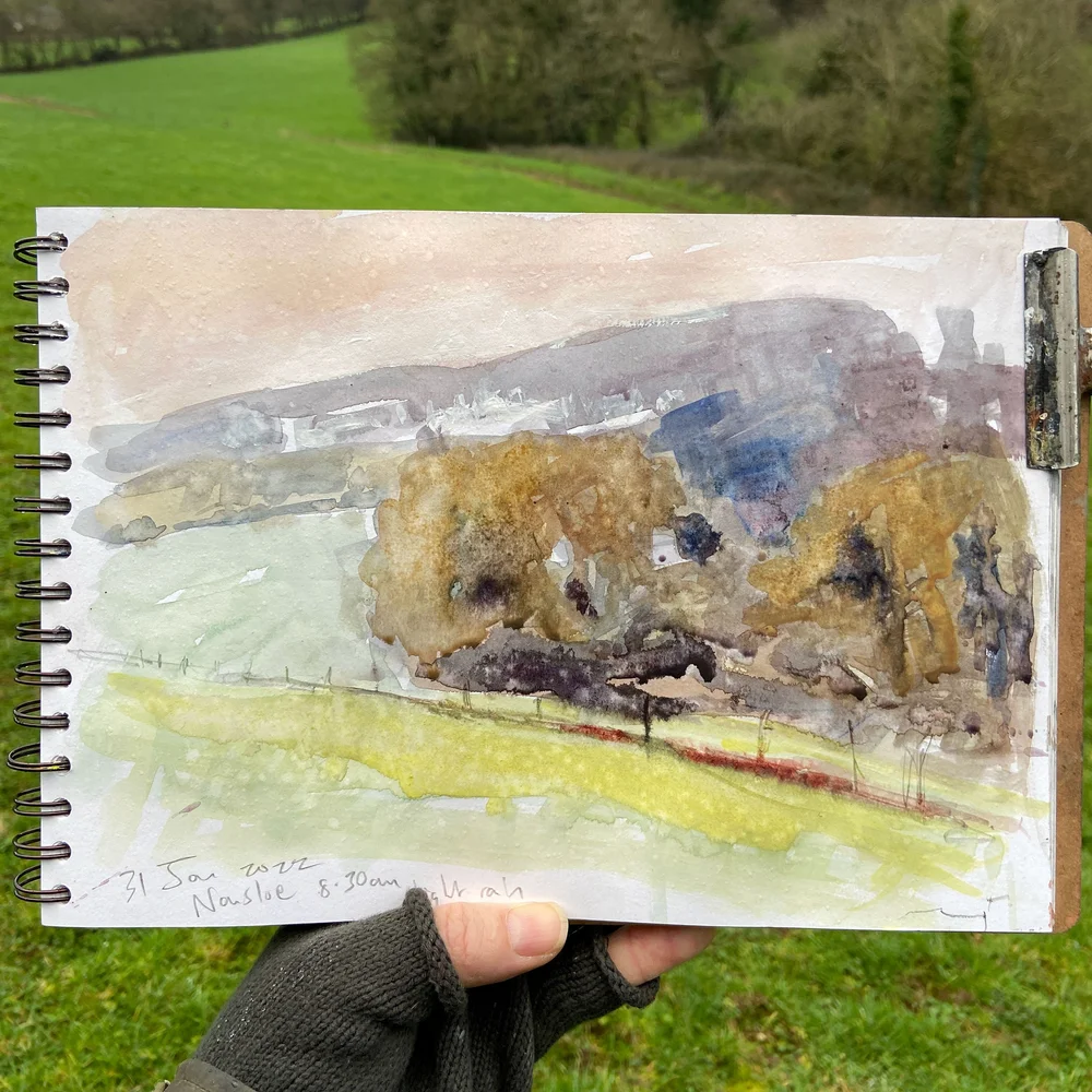 Sketching in the rain — Andrew Barrowman ARBSA PS | Cornwall Landscape ...
