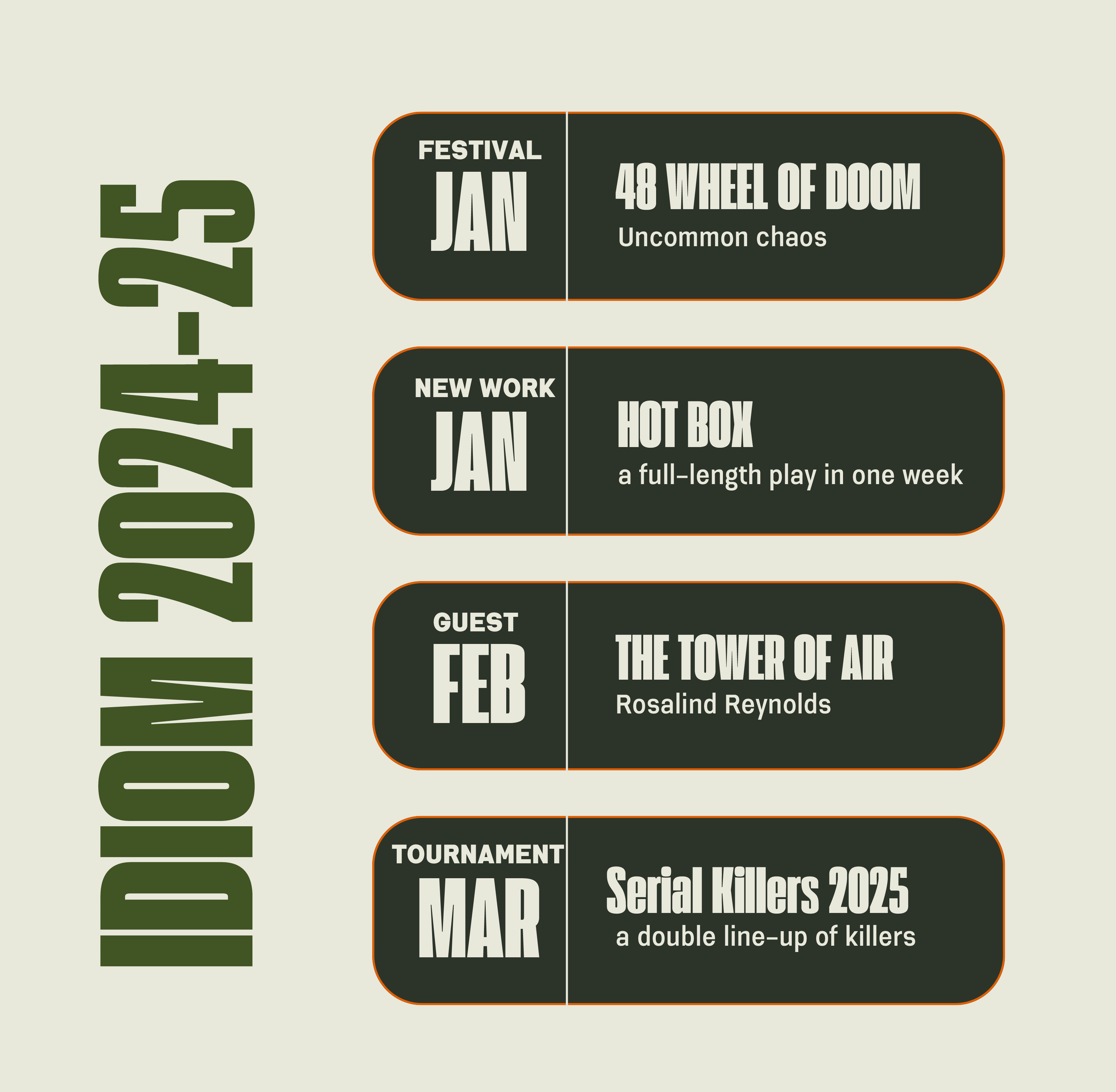 CALENDAR — iDiOM Theater