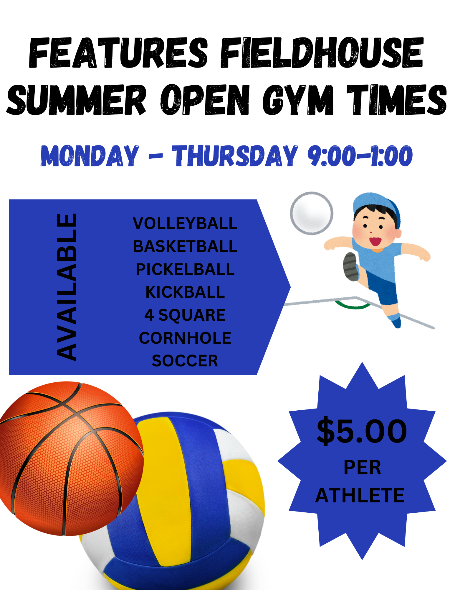 open gym — Features Fieldhouse