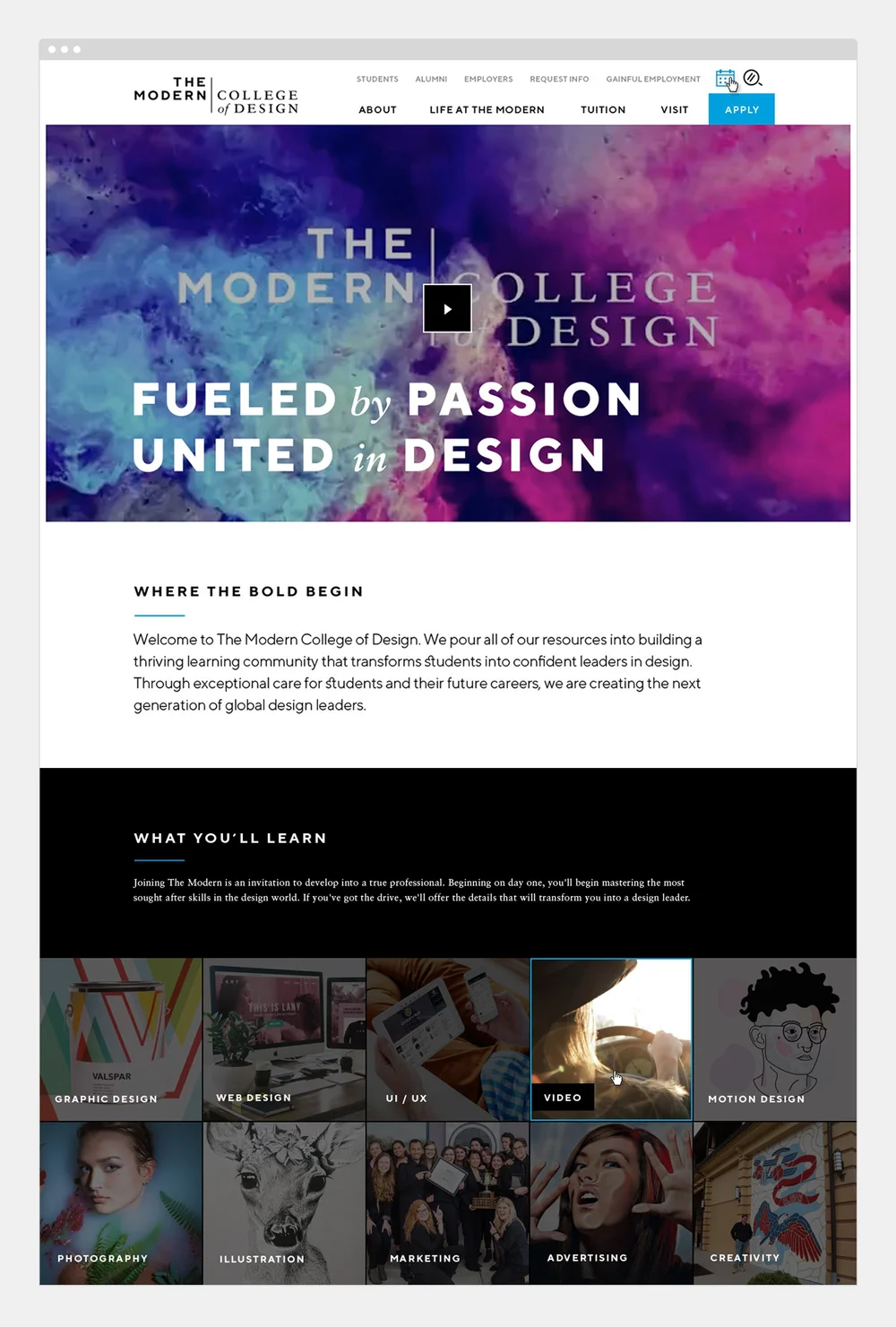 The Modern College of Design | Sydney Lynn Creative