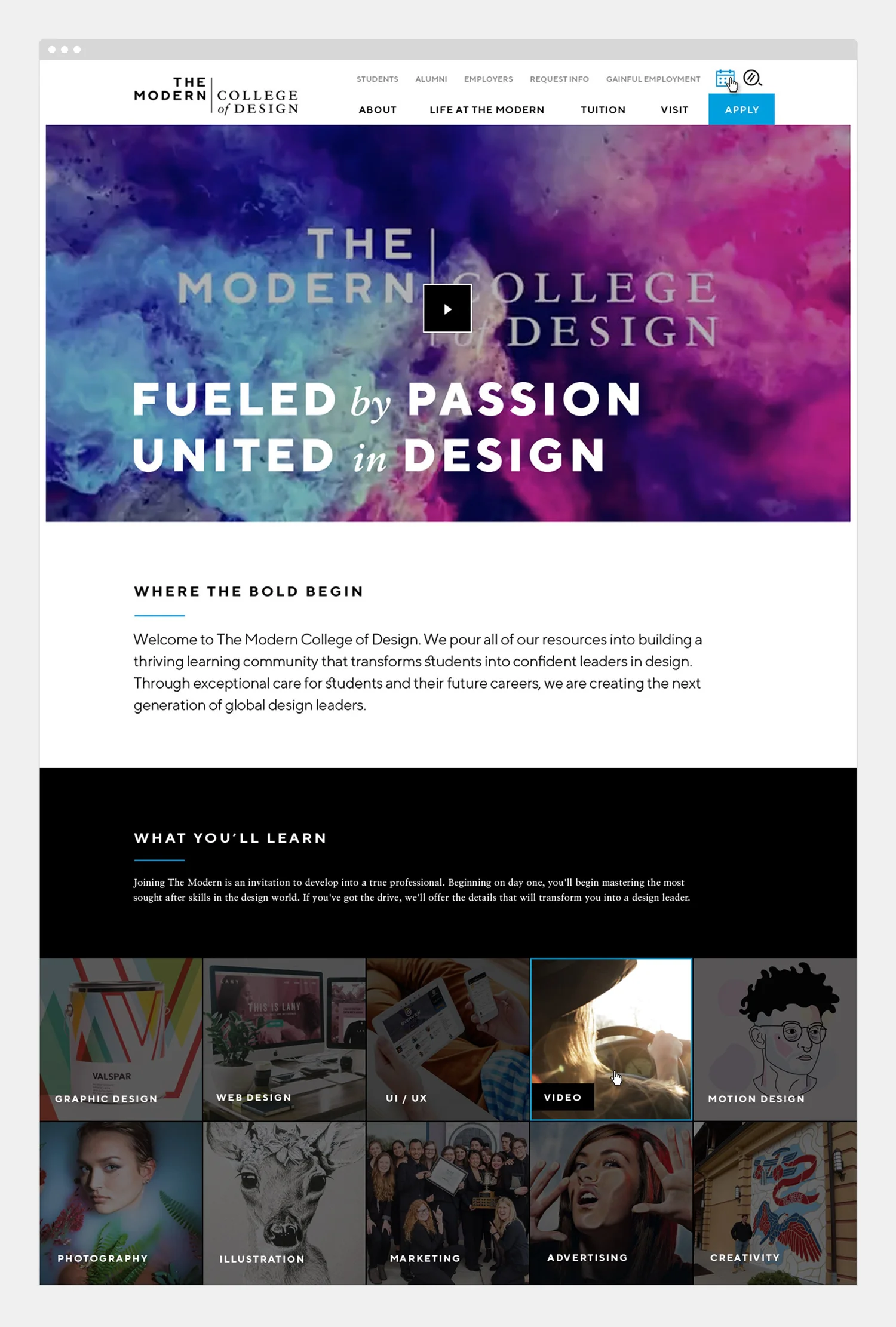 The Modern College of Design | Sydney Lynn Creative