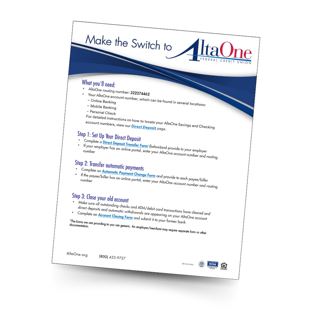 Switch Kit | Ready to make the switch to AltaOne FCU?