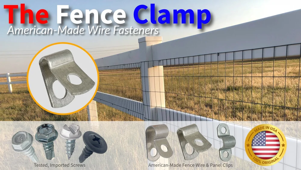 The Fence Clamp - Metal Fence Wire and Panel Clips, Made in USA!