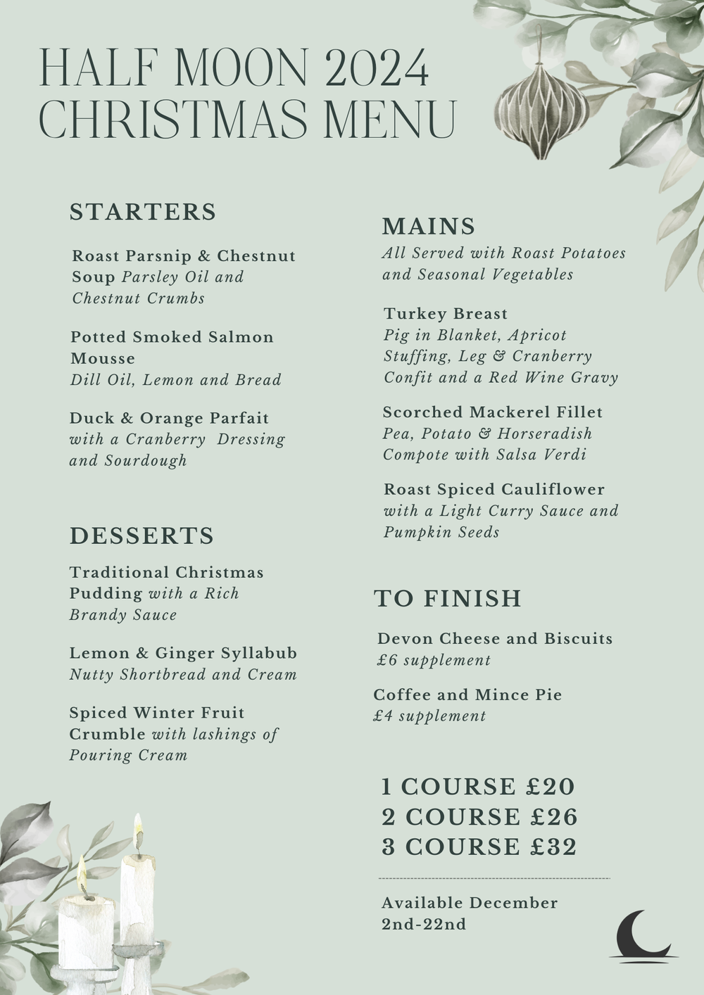 Restaurant — The Half Moon Inn