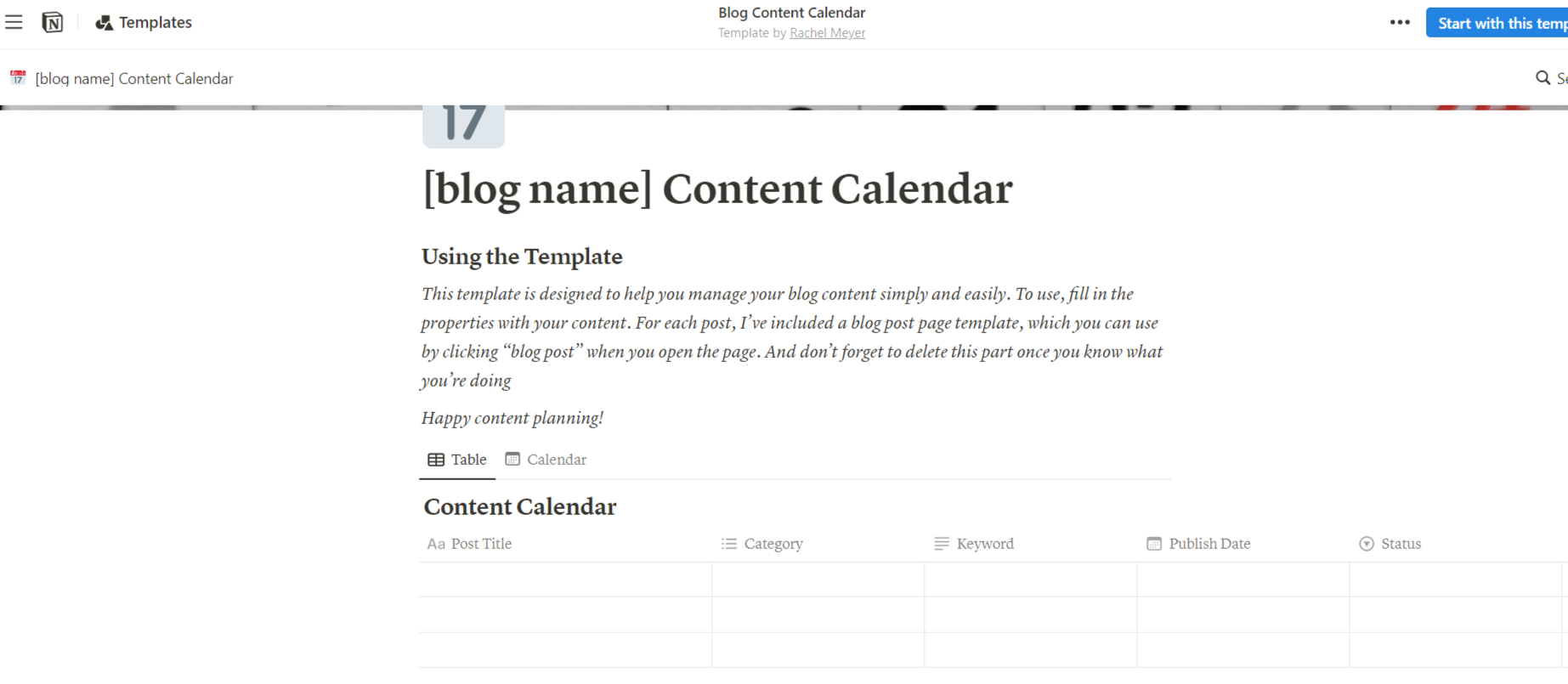 Complete Guide to Creating a Content Calendar (+ Free Templates ...