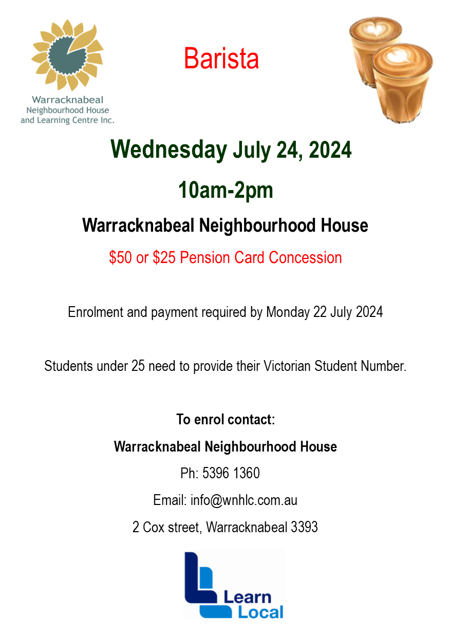 Courses — Neighbourhood House Warracknabeal