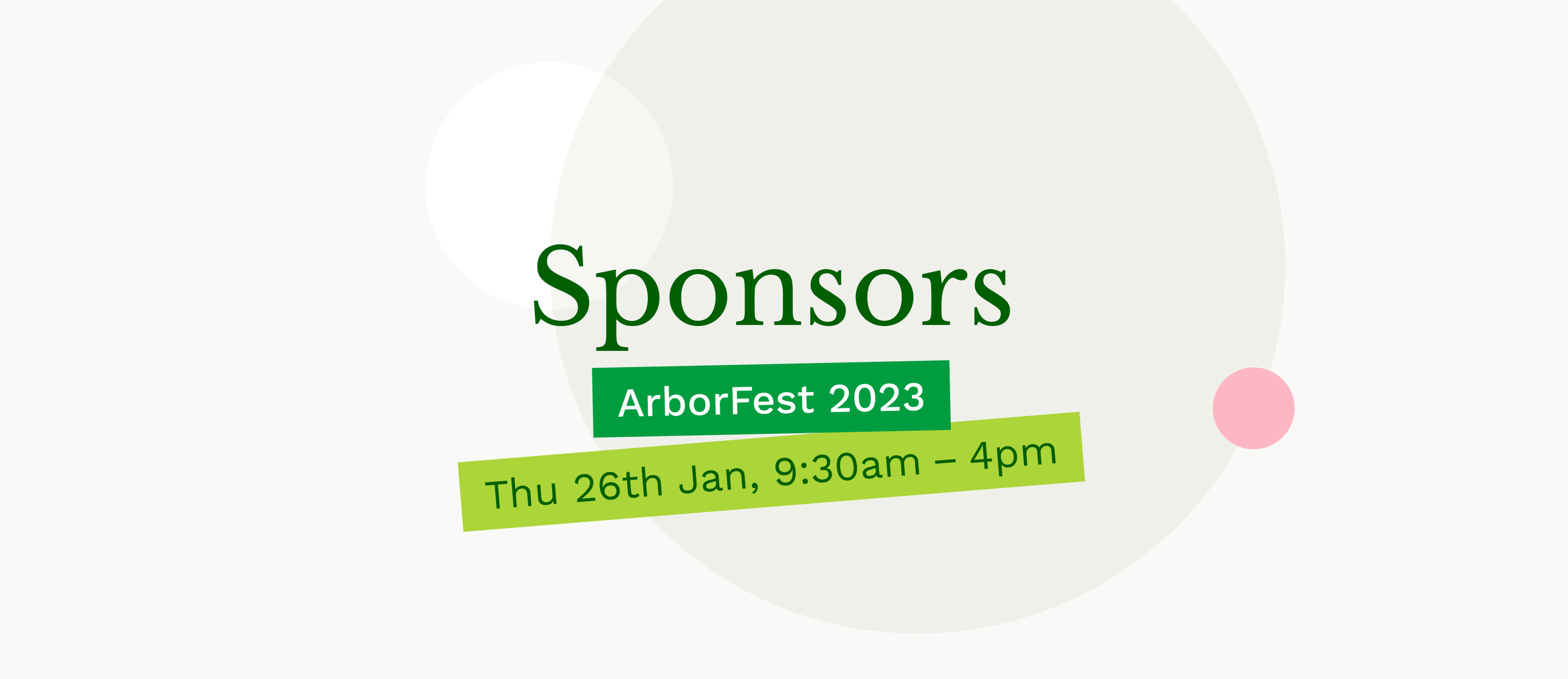 Sponsors — ArborFest 2023
