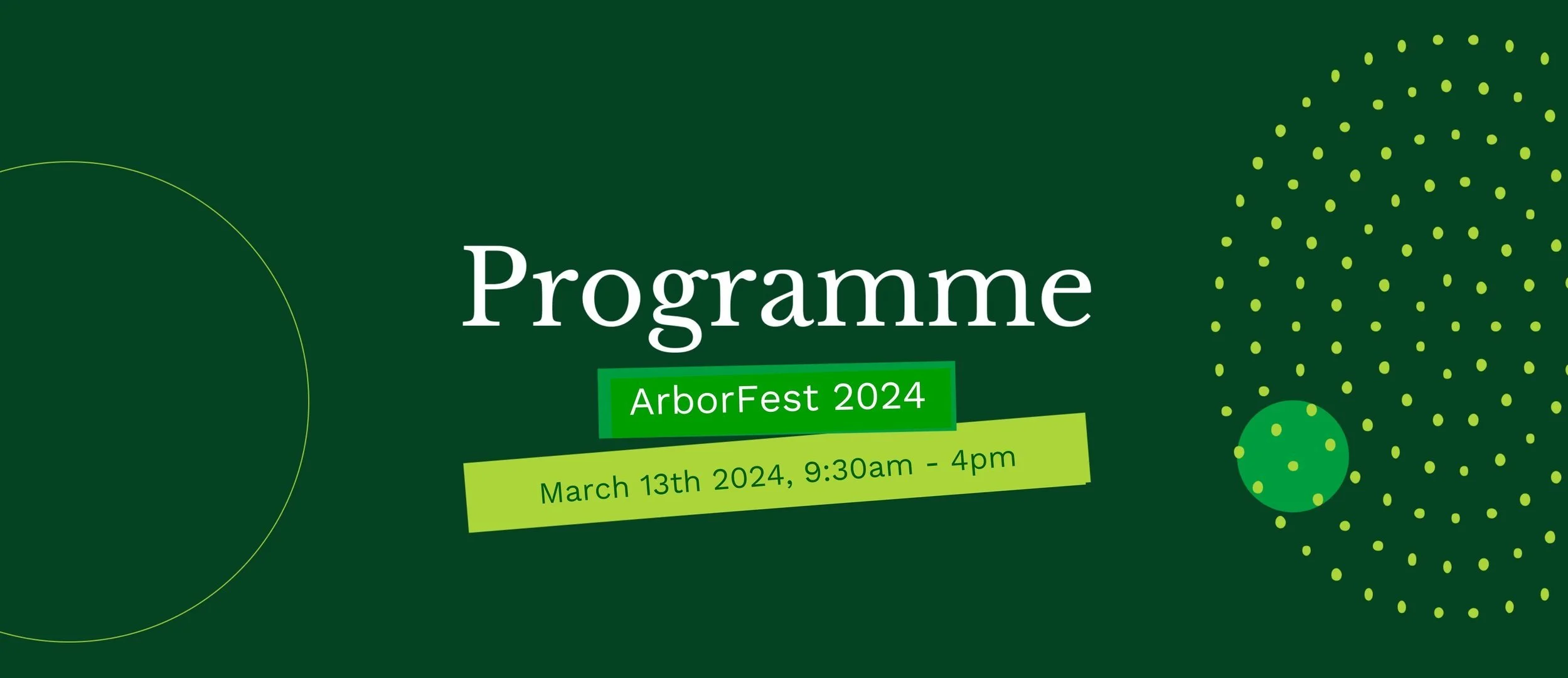 Programme — ArborFest 2024