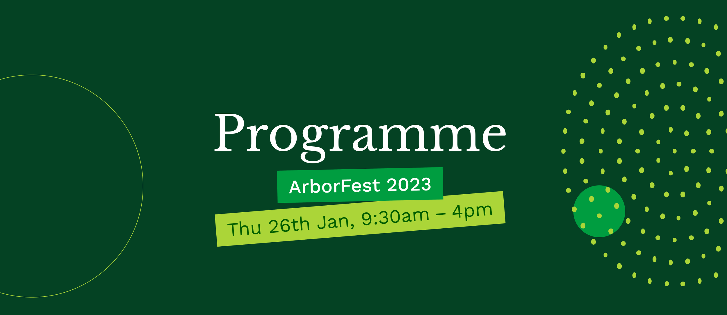 Programme — ArborFest 2023