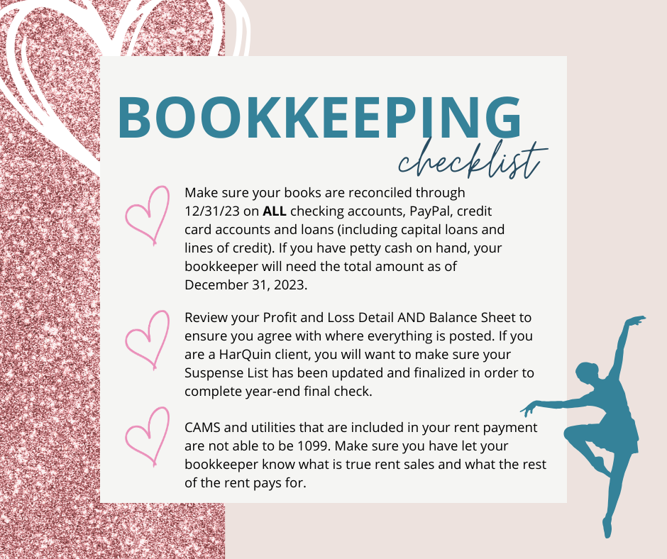 Year-end Checklist — DanceBookkeeping.co