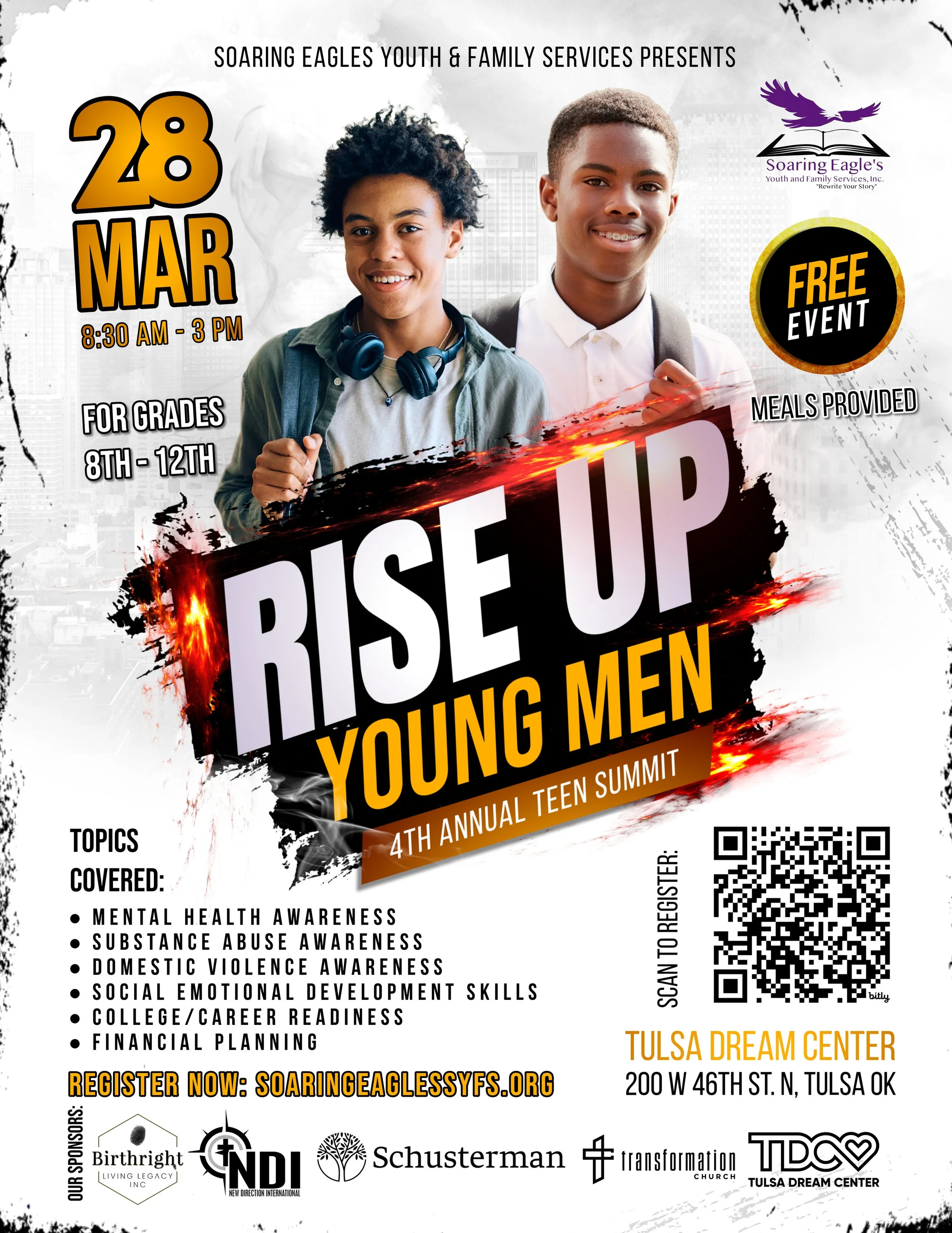RISE UP YOUNG MEN: TEEN SUMMIT (TULSA) — Soaring Eagles YFS
