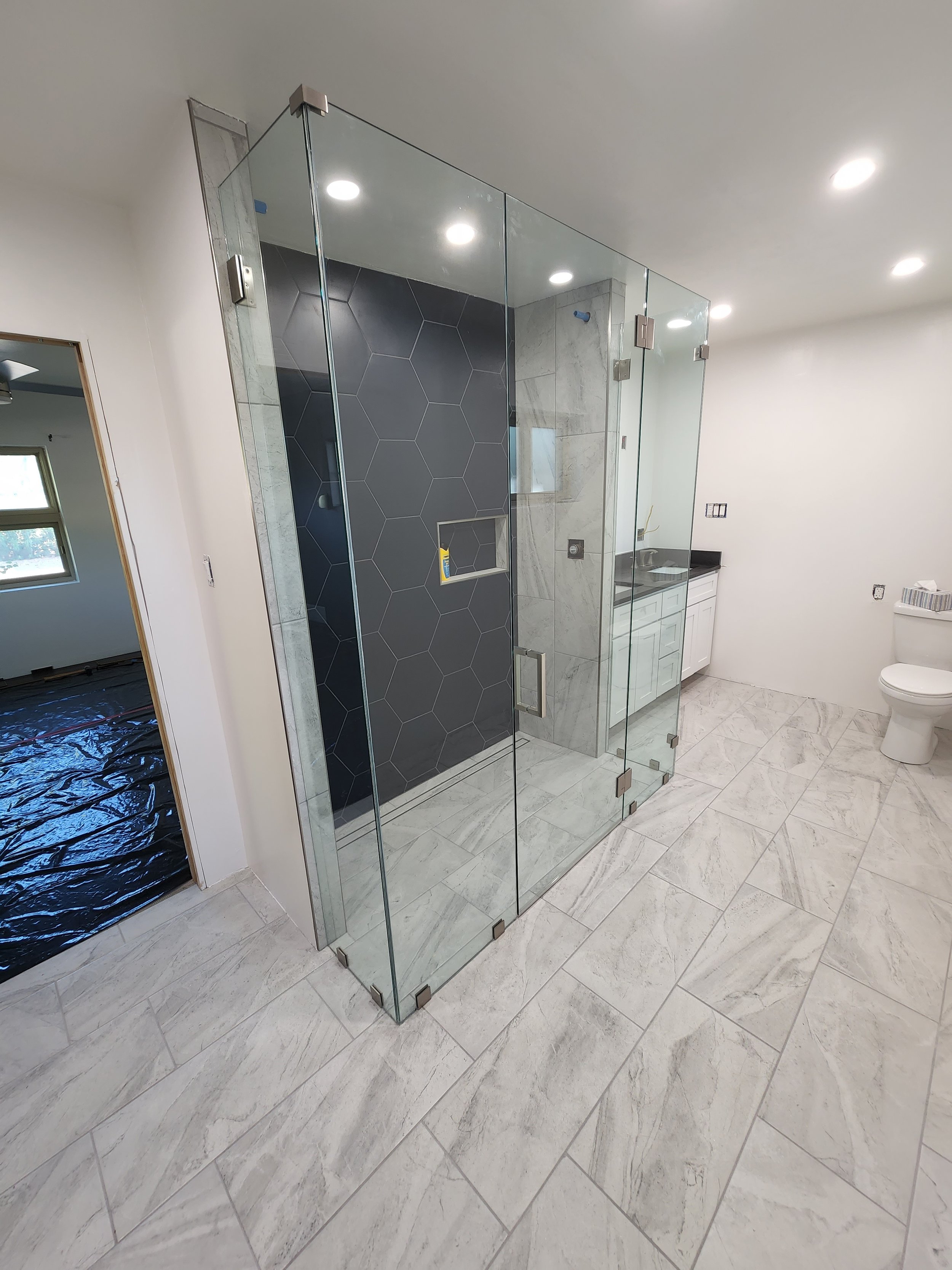 Monsoon Shower Glass