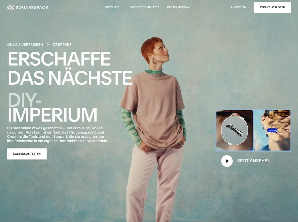 Squarespace: Wie cool ist es? Fakten & alle Infos (2025) — CREATORWAY