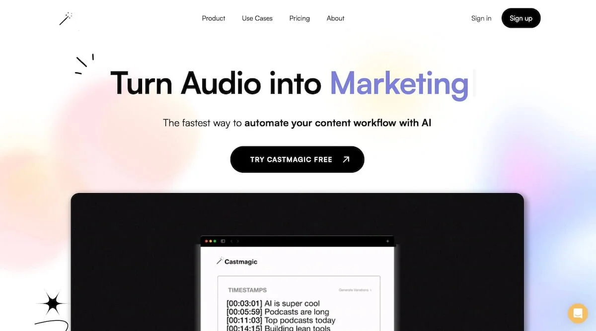 Alles zum KI-Tool Castmagic (inkl. Funktionen & Preisen) — CREATORWAY