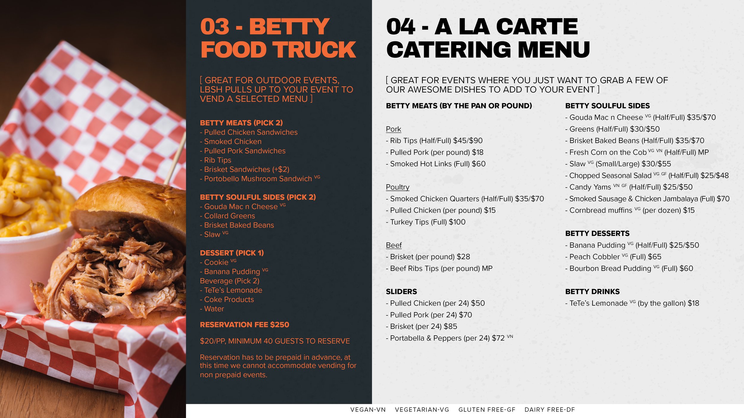 Catering Menu — Lexington Betty Smokehouse