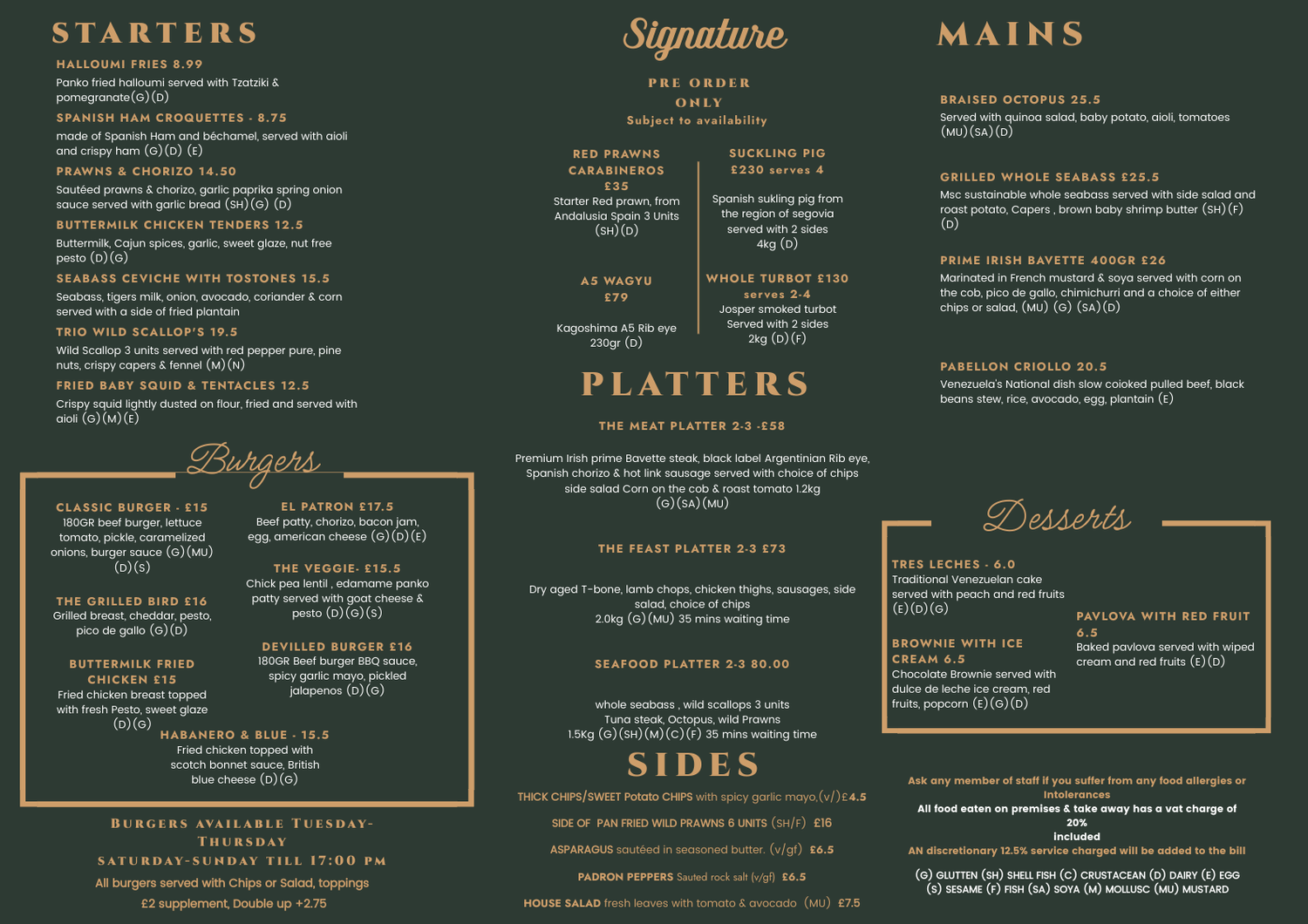 Menu — Streatham Kitchen