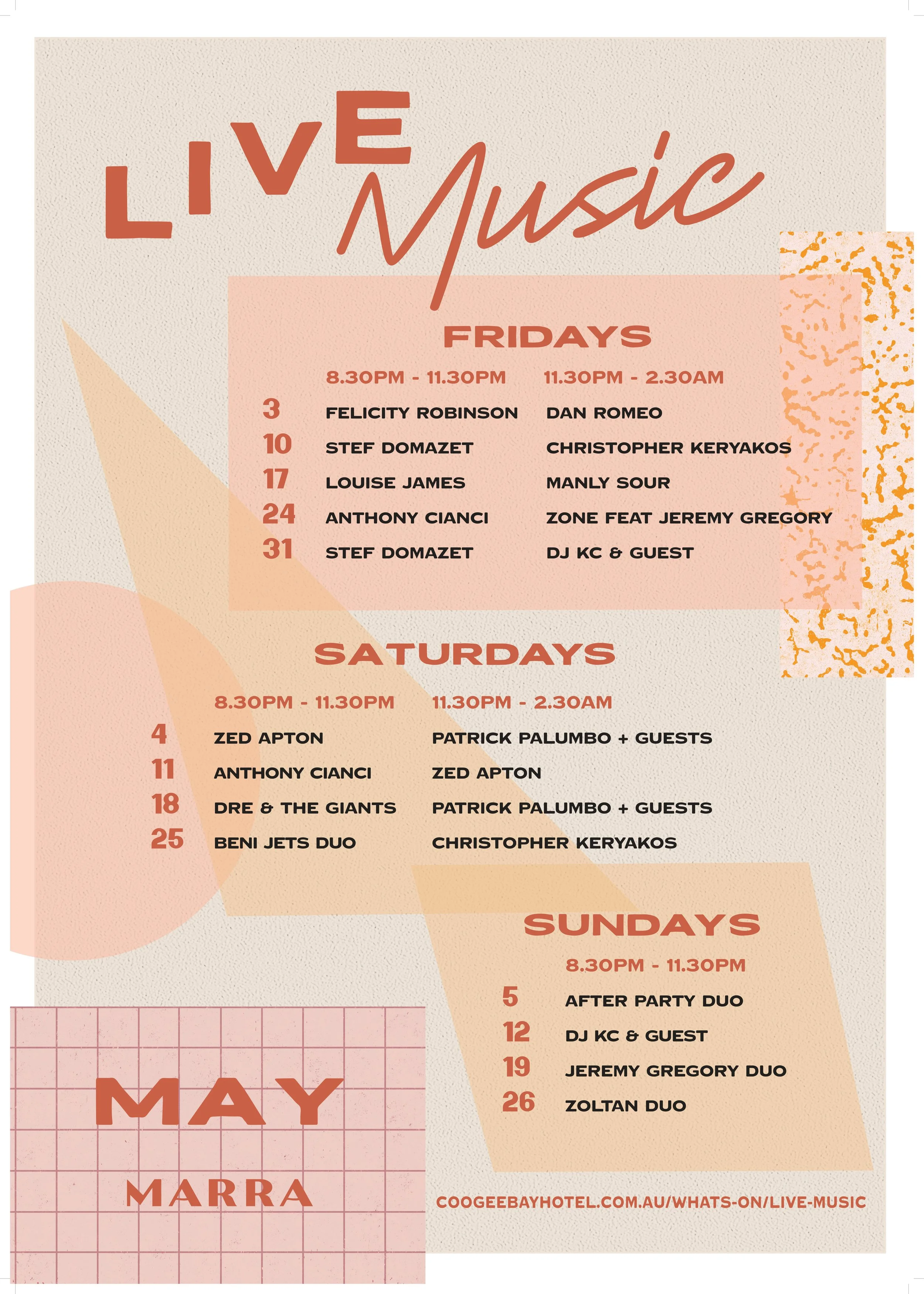 LIVE MUSIC — Coogee Bay Hotel