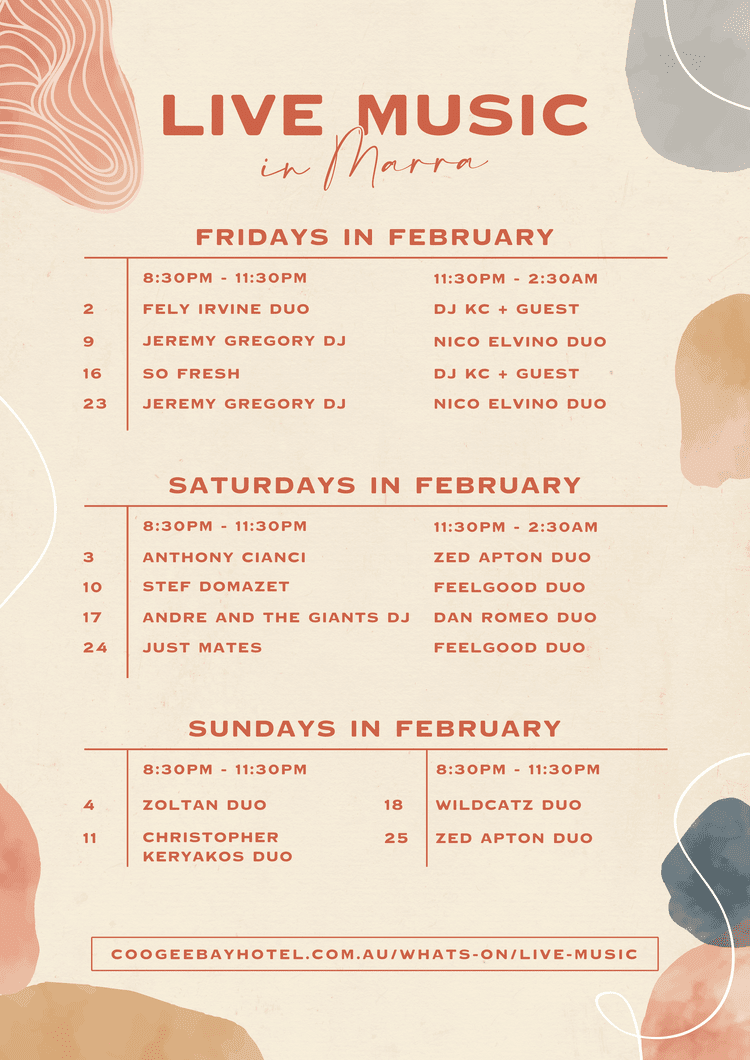 LIVE MUSIC — Coogee Bay Hotel