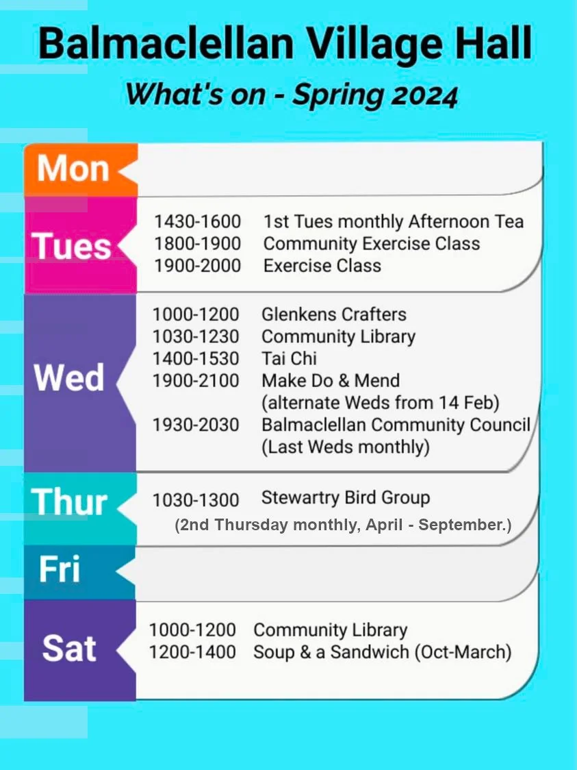 Glenkens Hub - Balmaclellan Village Hall