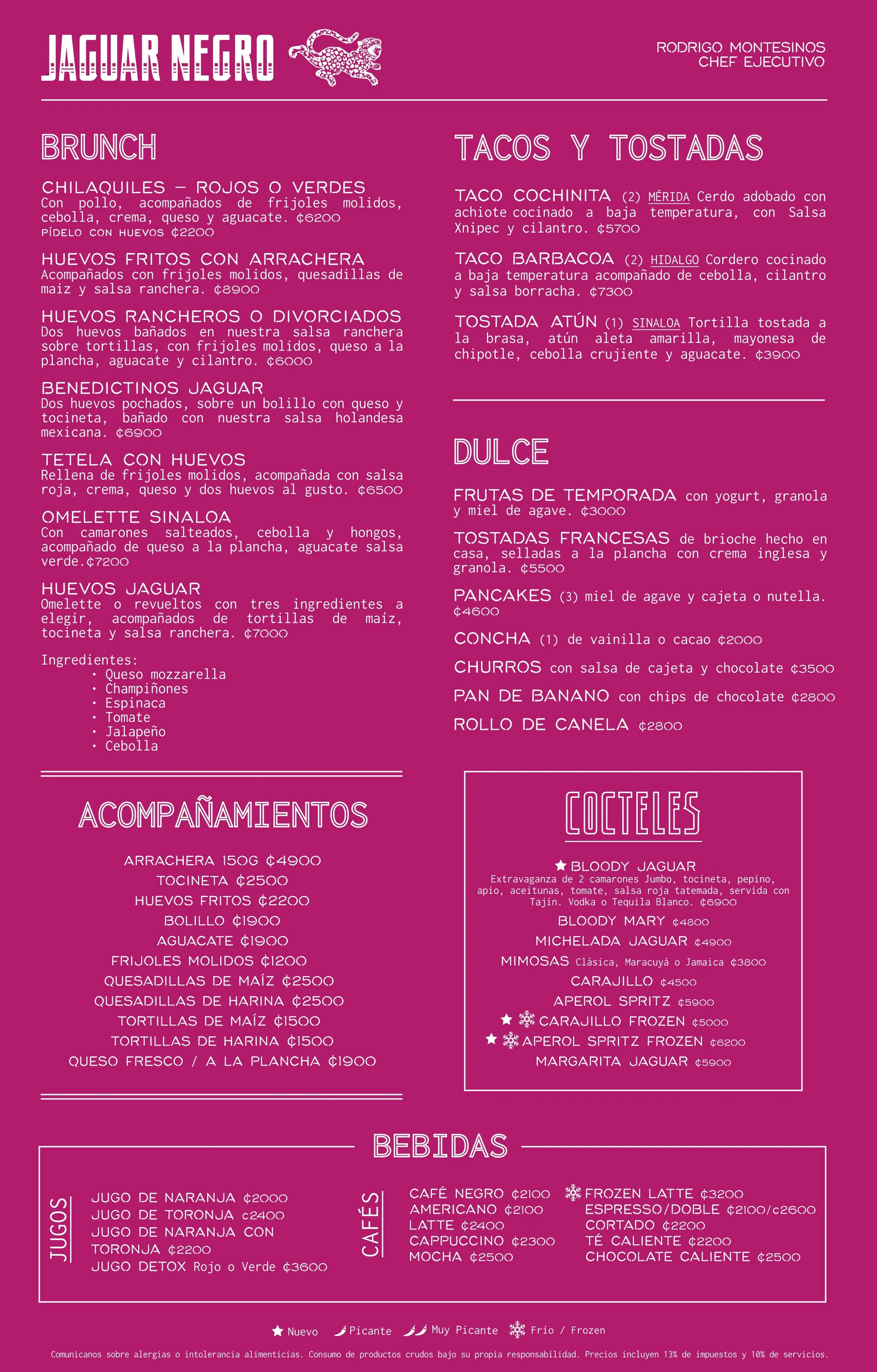 Menu 1 — Jaguar Negro