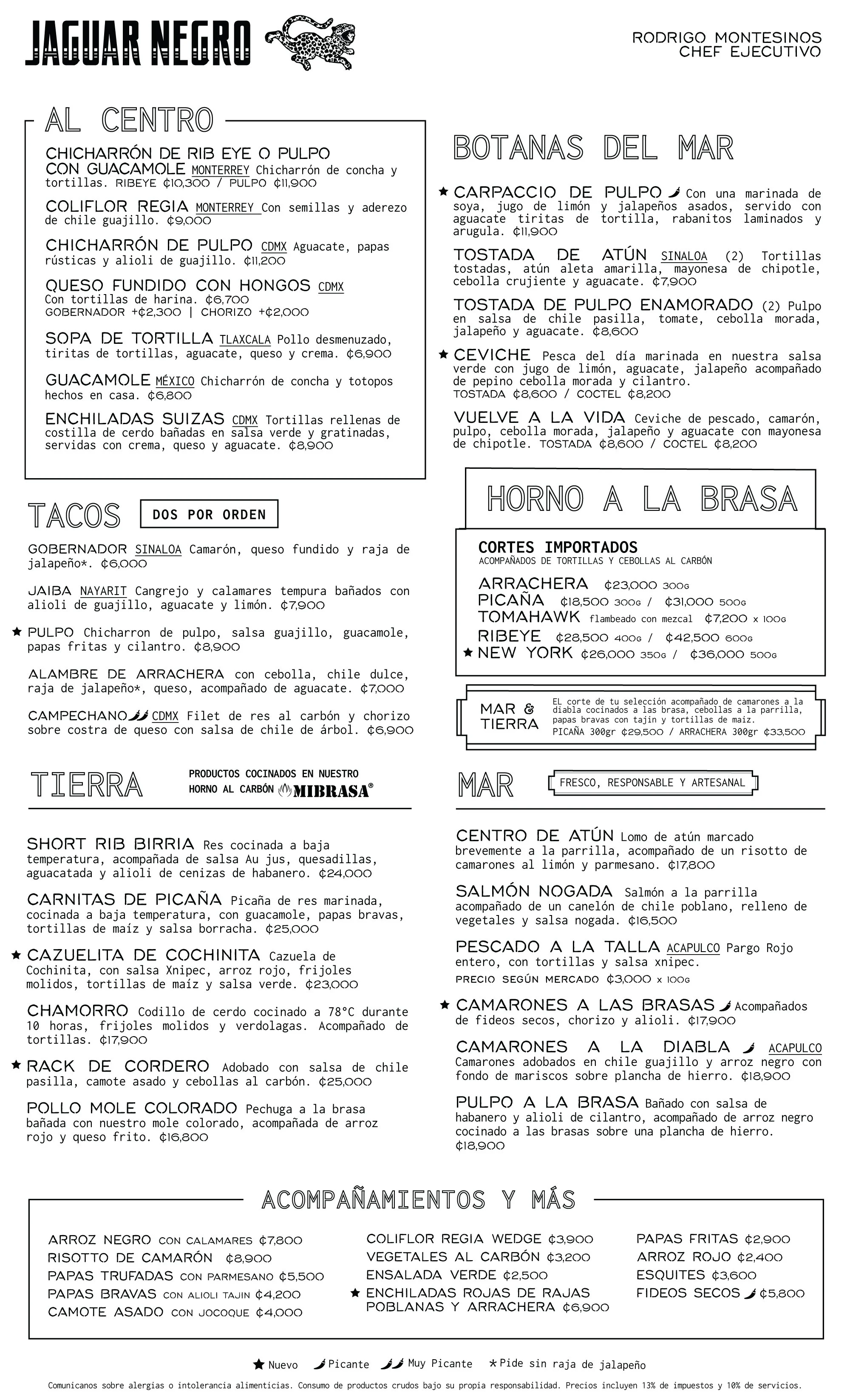 Menu 1 — Jaguar Negro