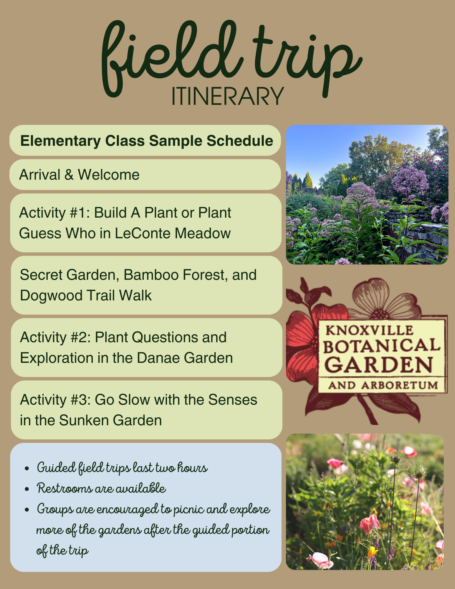 Field Trips — Knoxville Botanical Garden and Arboretum