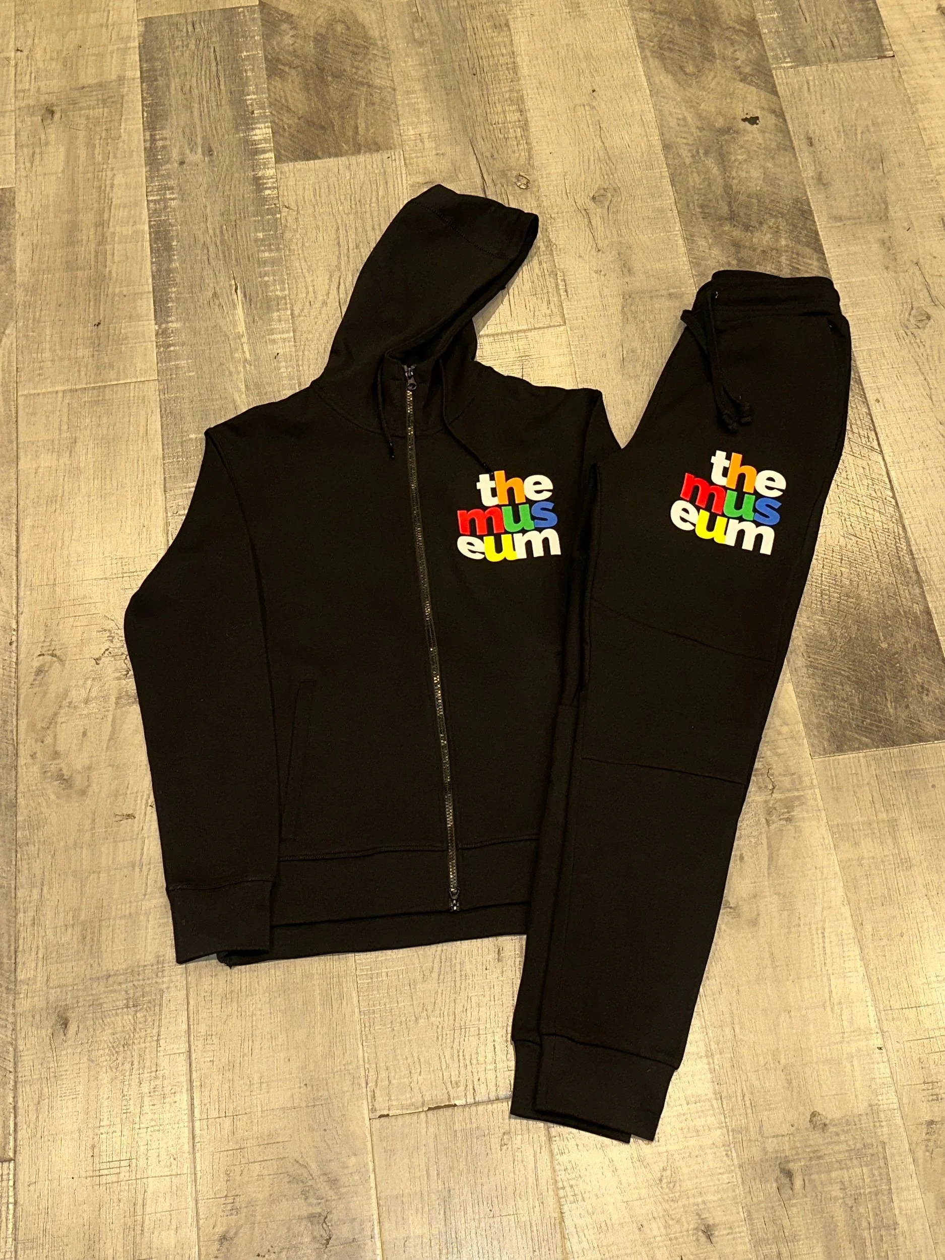 Adult Museum Logo ZipUp Hoodie Black — The Museum