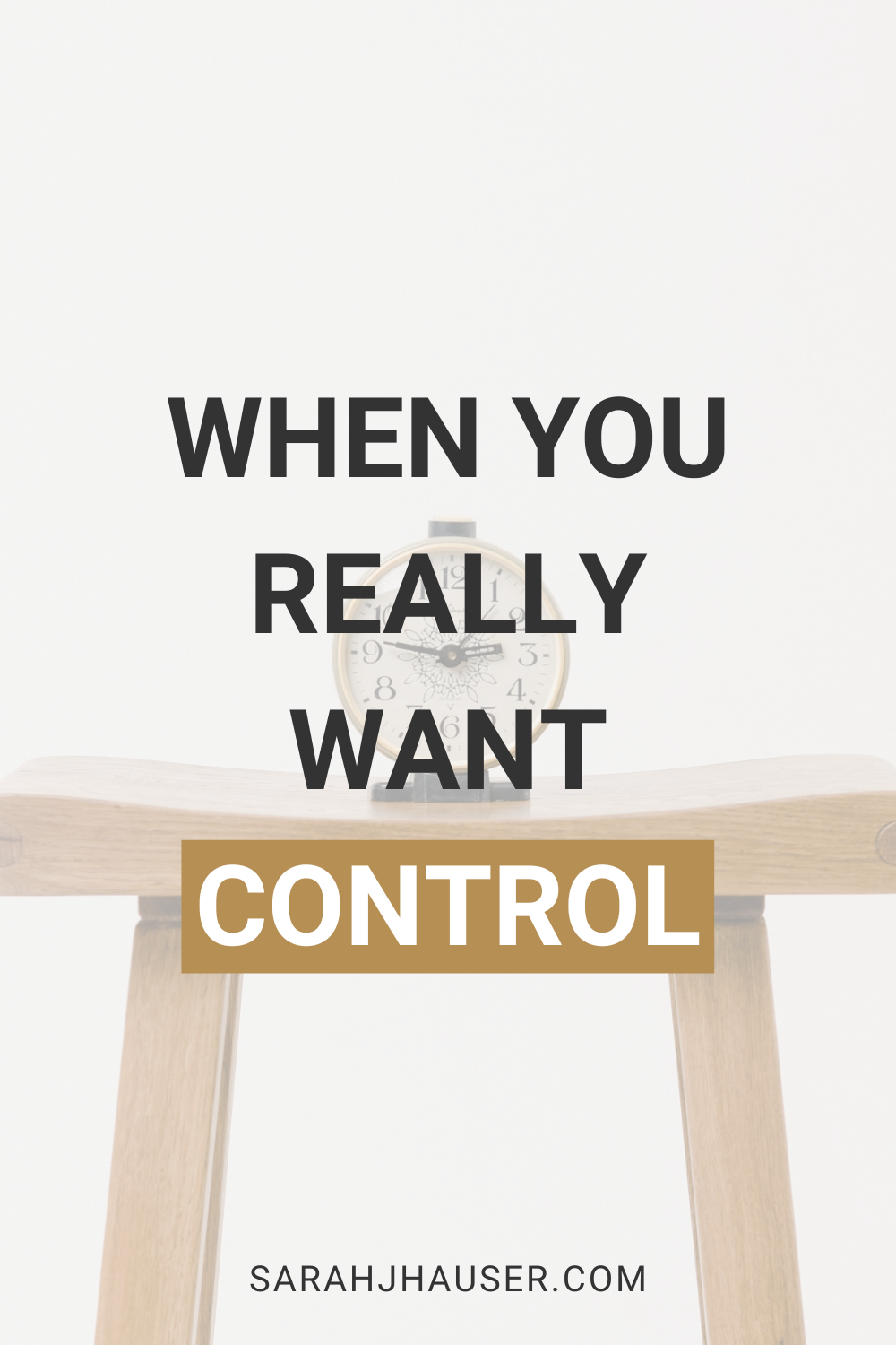 Learning to Surrender Control — Sarah J. Hauser