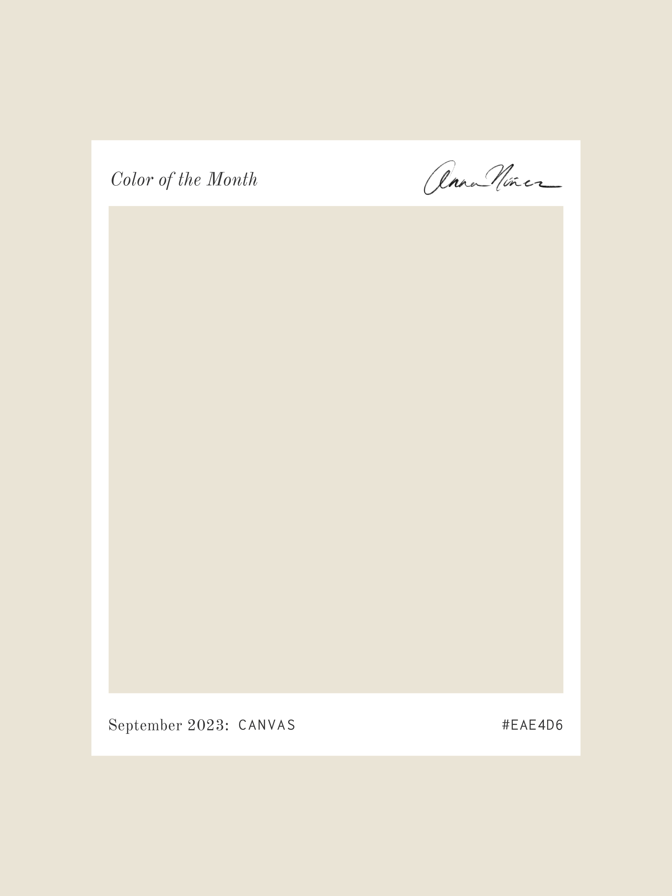 The Color of September / 2023 — Anna Núñez Fine Art