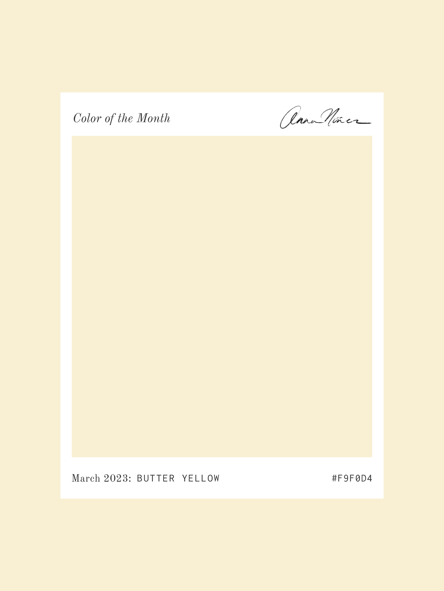 The Color of March / 2023 — Anna Núñez Fine Art