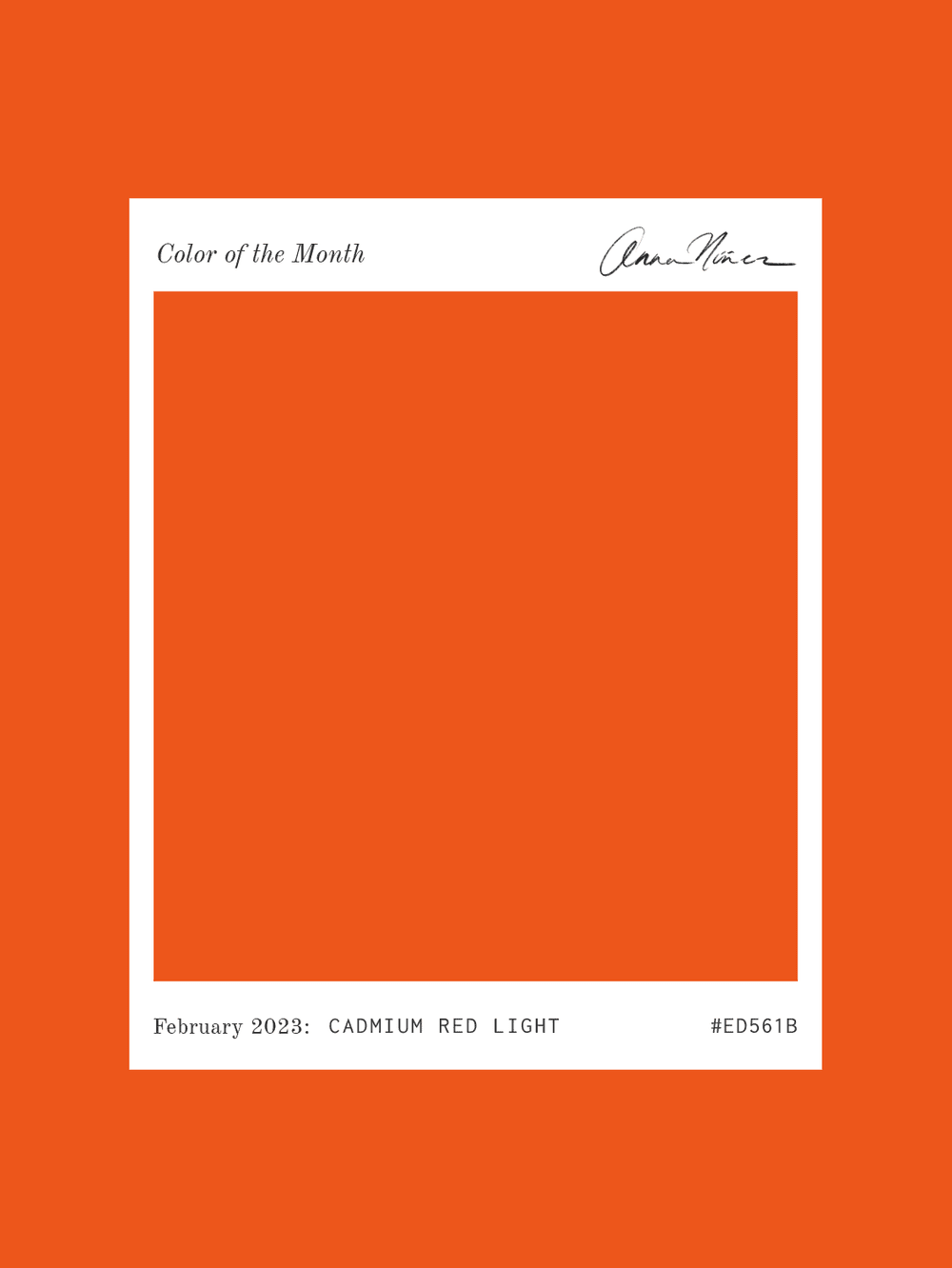 The Color of February / 2023 — Anna Núñez Fine Art