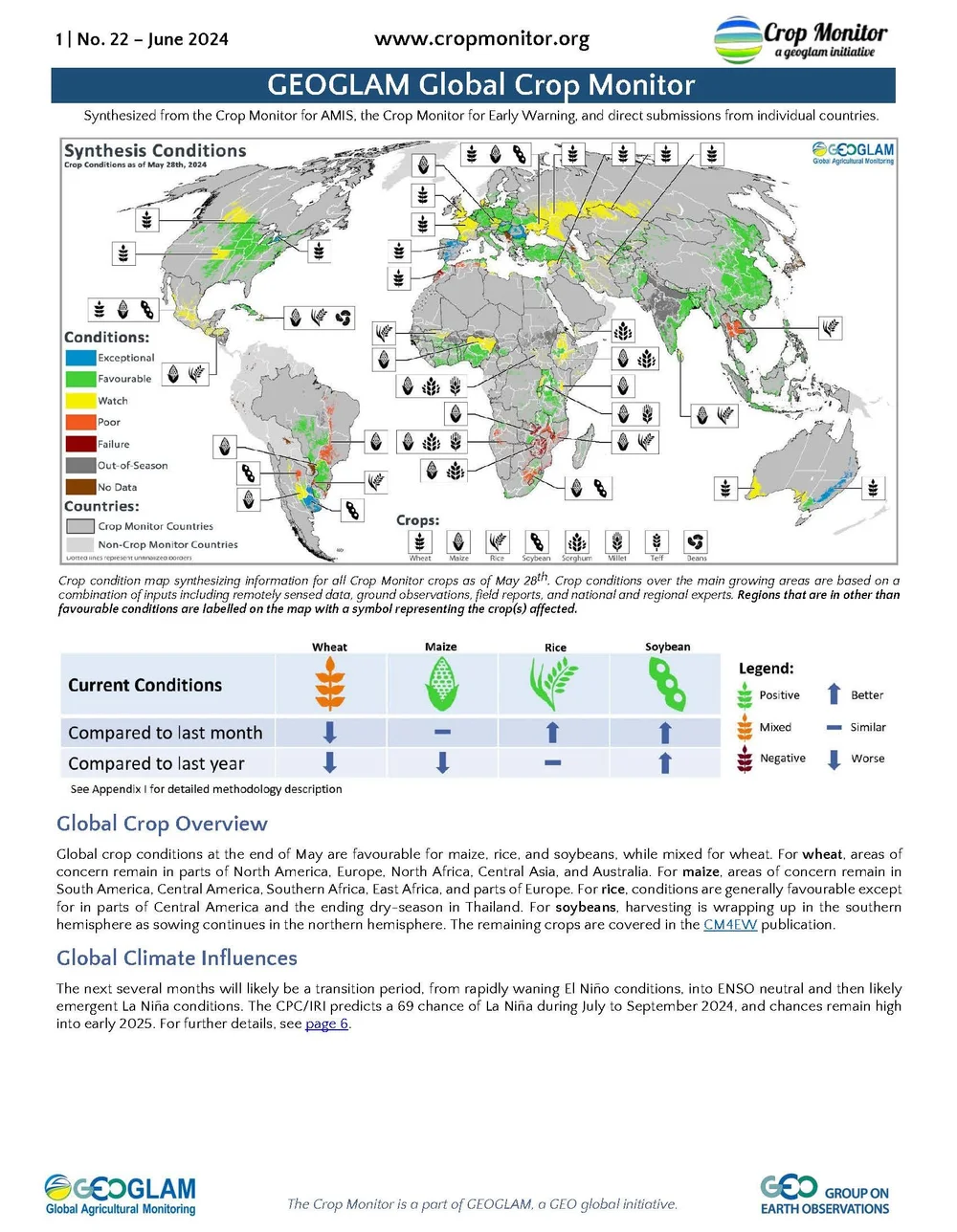 Global Crop Monitor — GEOGLAM Crop Monitor
