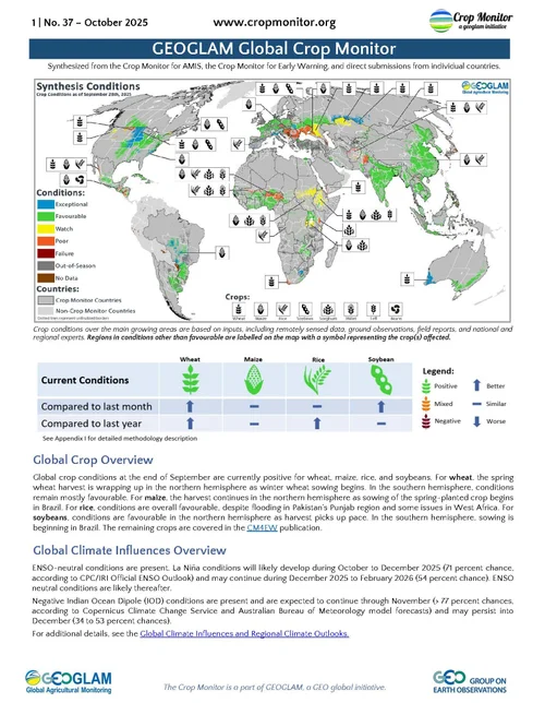 Global Crop Monitor — GEOGLAM Crop Monitor