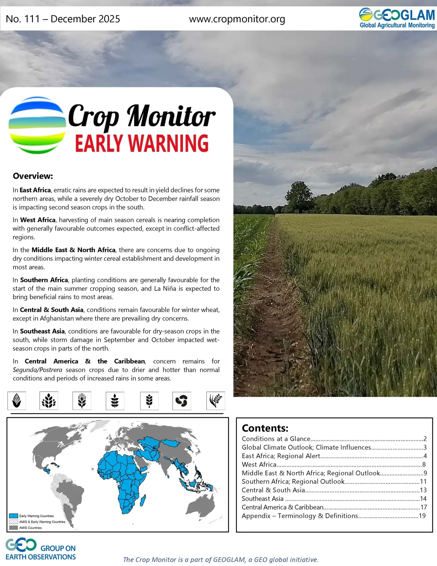 Crop Monitor for Early Warning (202512) — GEOGLAM Crop Monitor