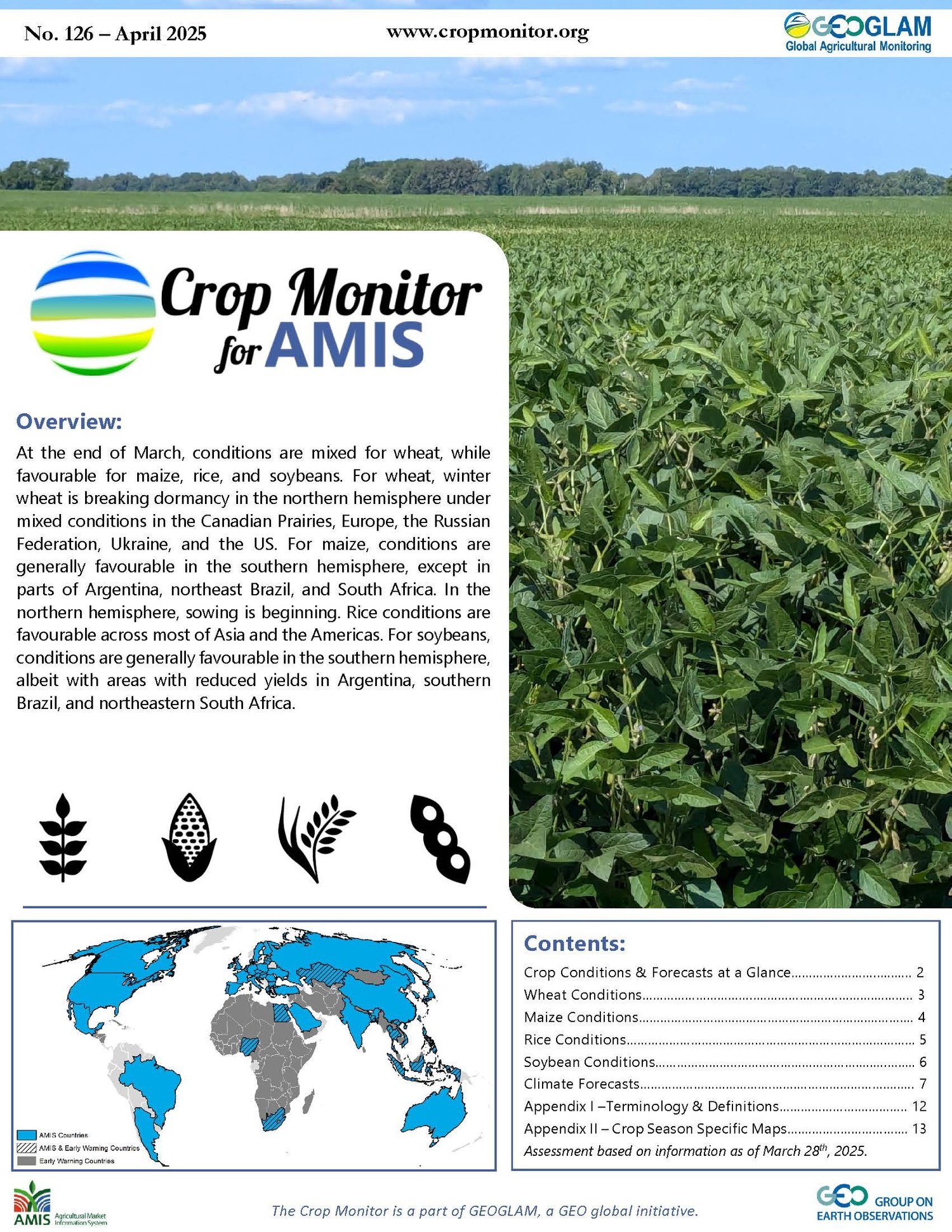 Crop Monitor for AMIS (202504) — GEOGLAM Crop Monitor