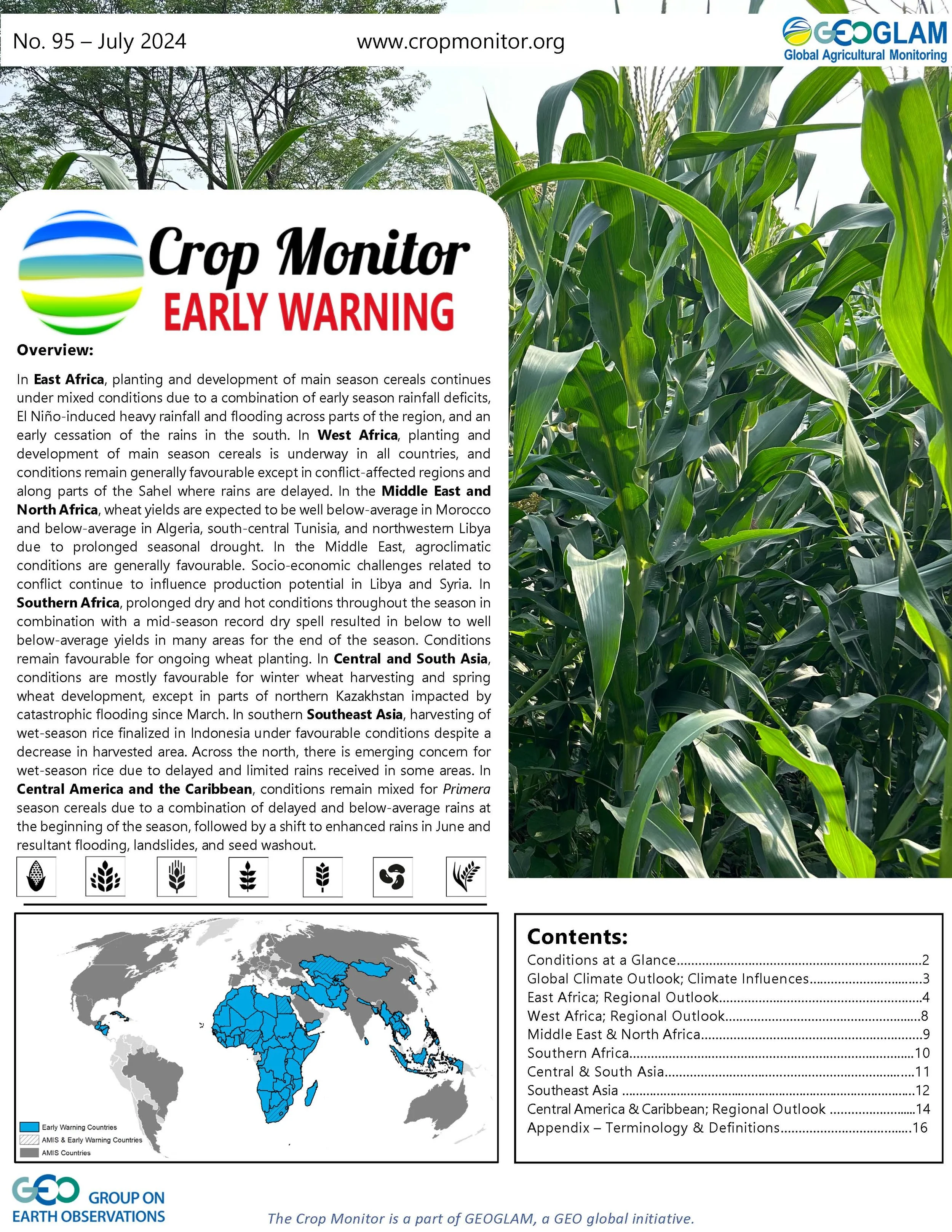 Crop Monitor for Early Warning — GEOGLAM Crop Monitor