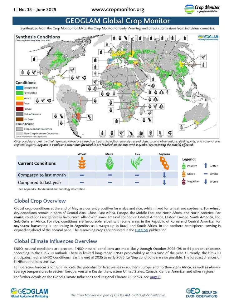 Global Crop Monitor — GEOGLAM Crop Monitor