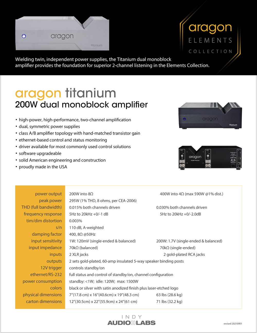 data/cut sheets — aragon