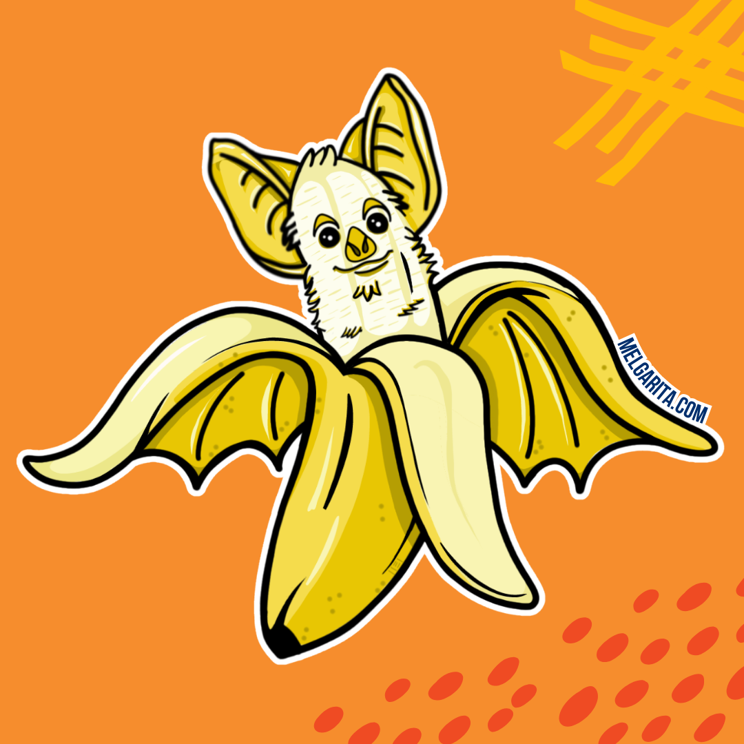 Cute Flasher Bat sticker- original artwork — Melgarita: Rigging Art ...