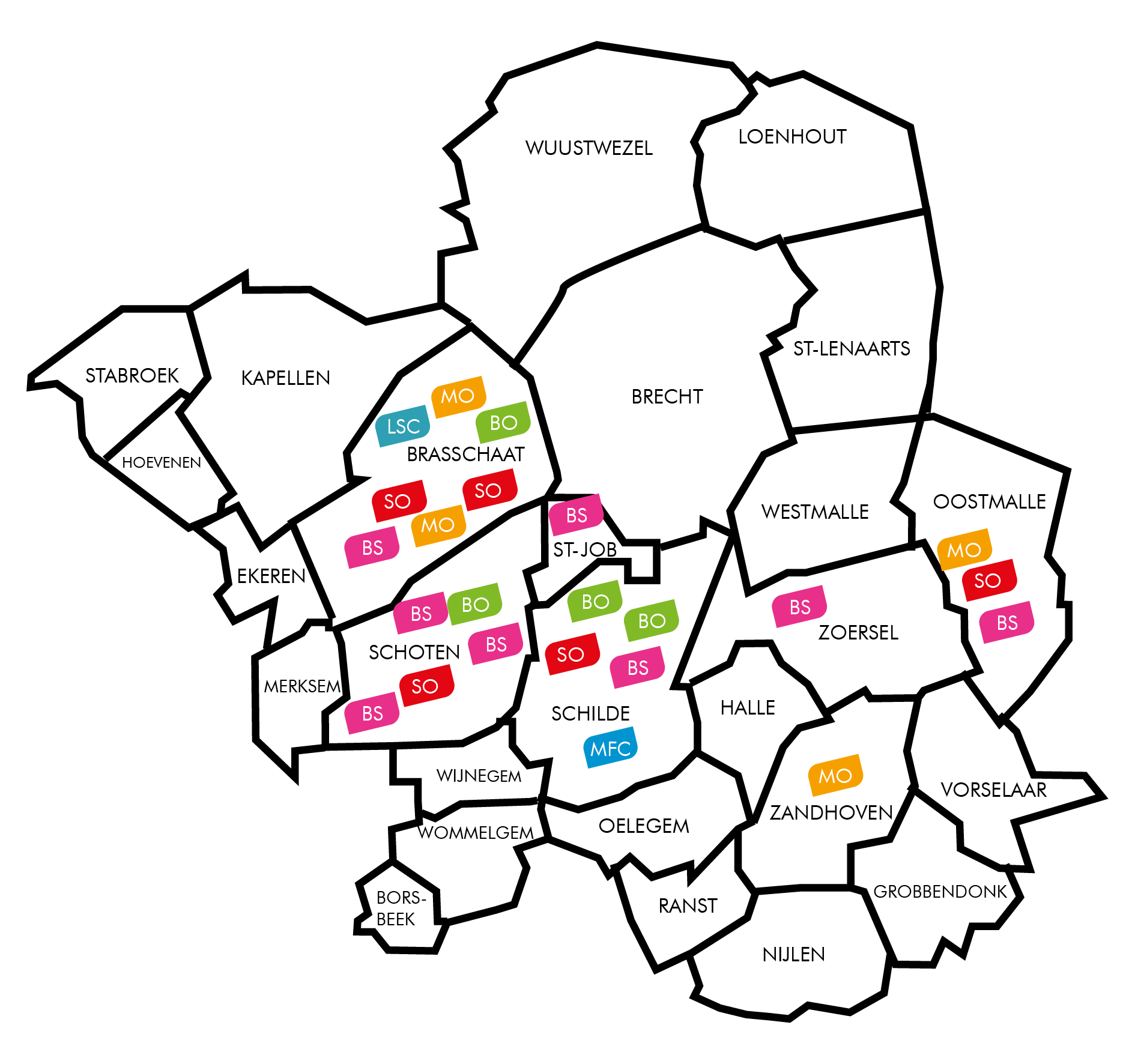 Scholen overzicht — Invento website