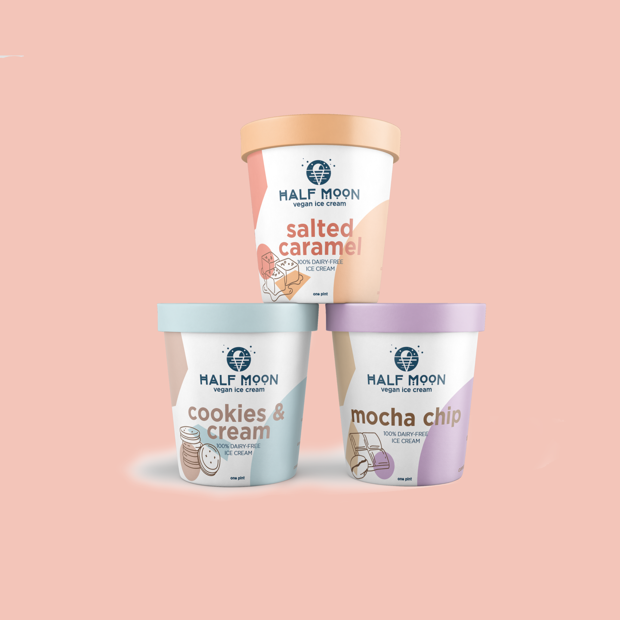 Half Moon Vegan Ice Cream | Delicious Vegan Ice Cream | Non Dairy ...