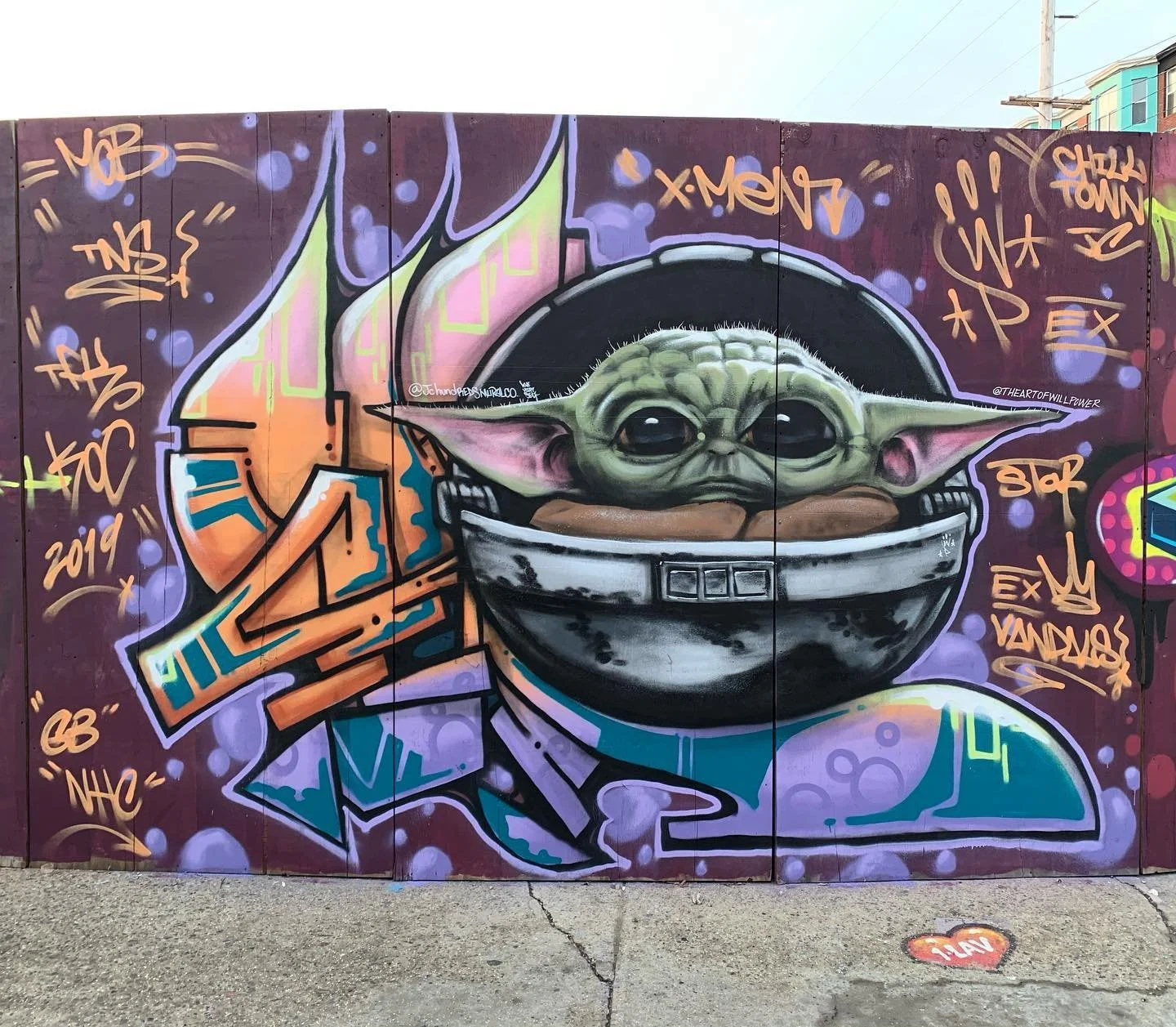 Baby Yoda Mural | A Tribute to The Mandalorian | Will Power