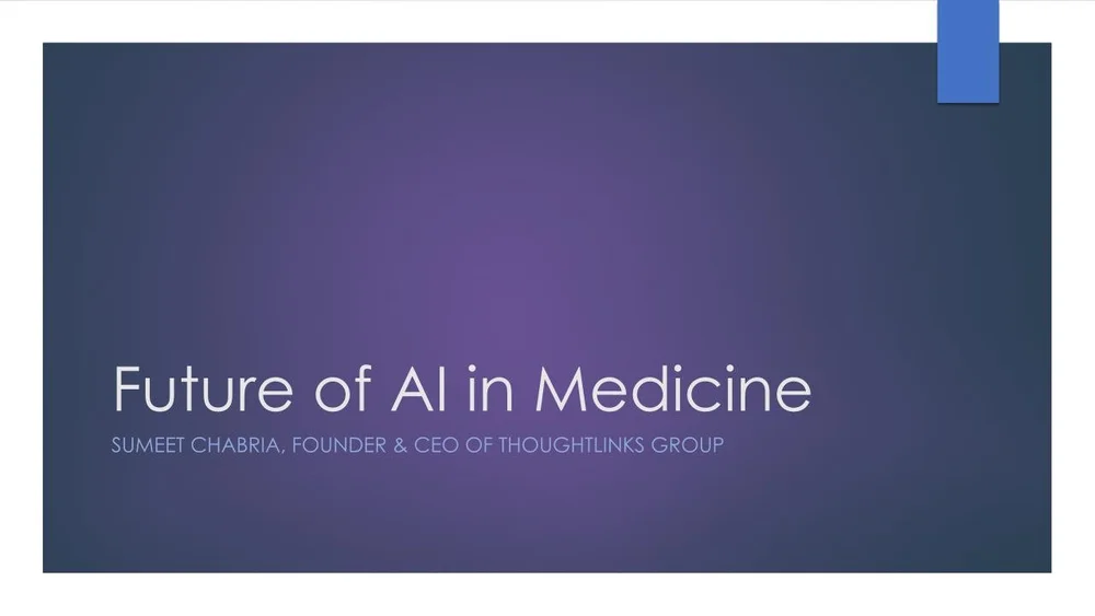 ThoughtLinks Sumeet Chabria, Future of AI in Medicine, at Vanderbilt ...