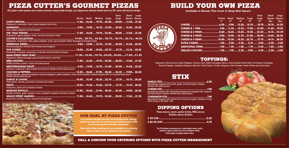 Menu — Pizza Cutter