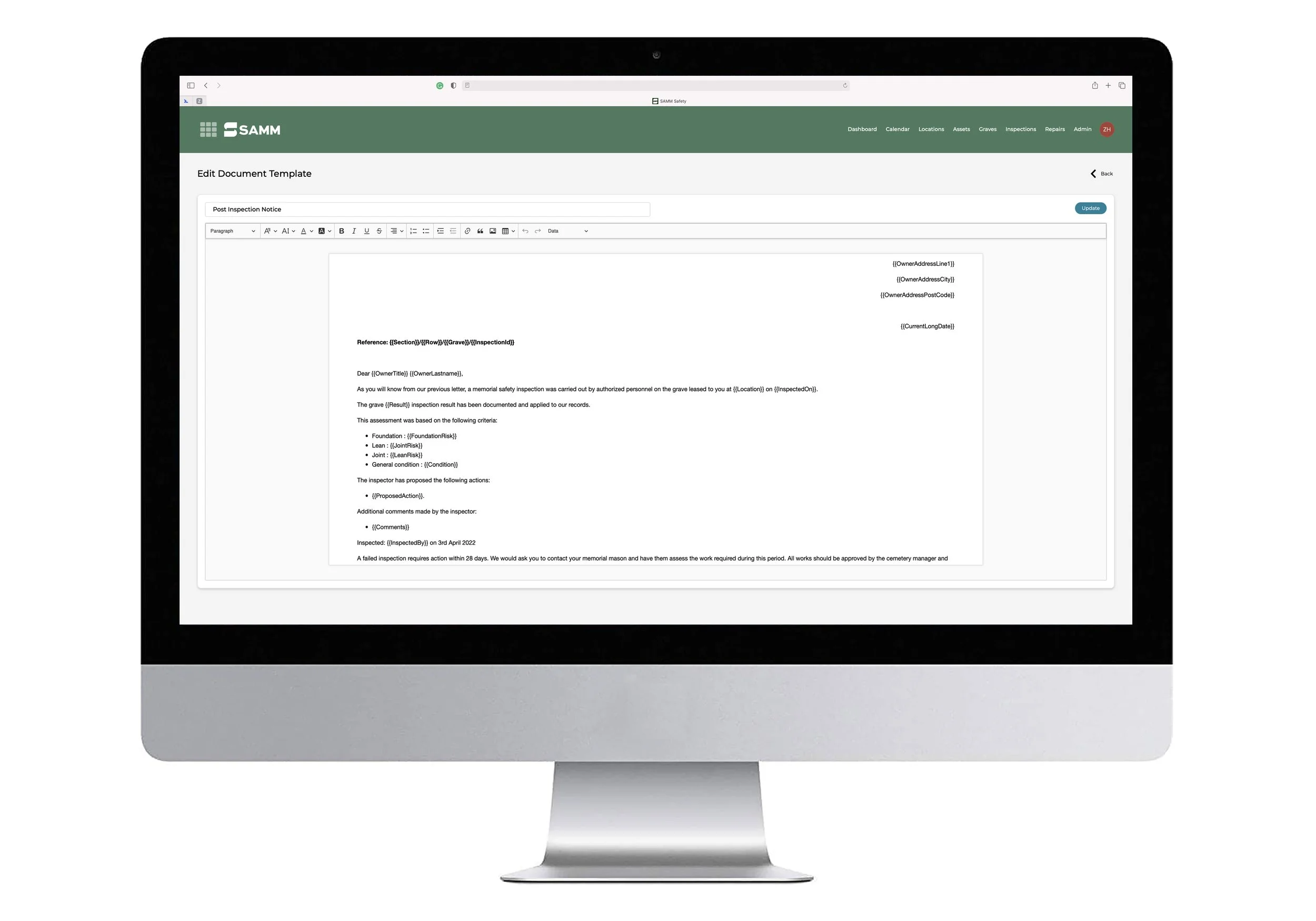 Cemetery Inspections — SAMM