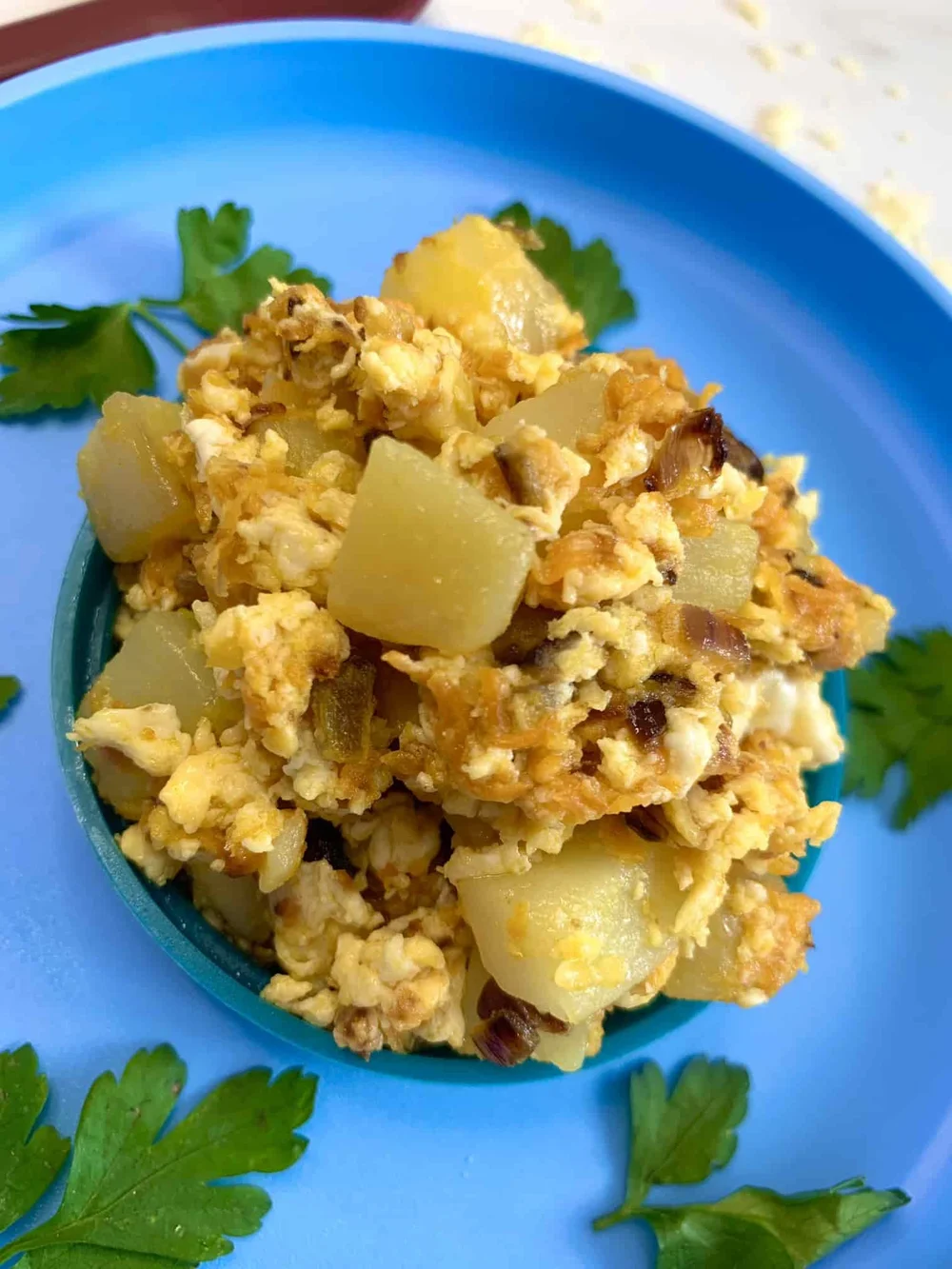 Veg Scrambled Egg Hash | Baby Led Weaning & Toddler Recipe
