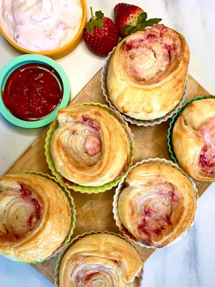 Strawberry Cheesecake Pinwheels | BLW & Toddler Recipe